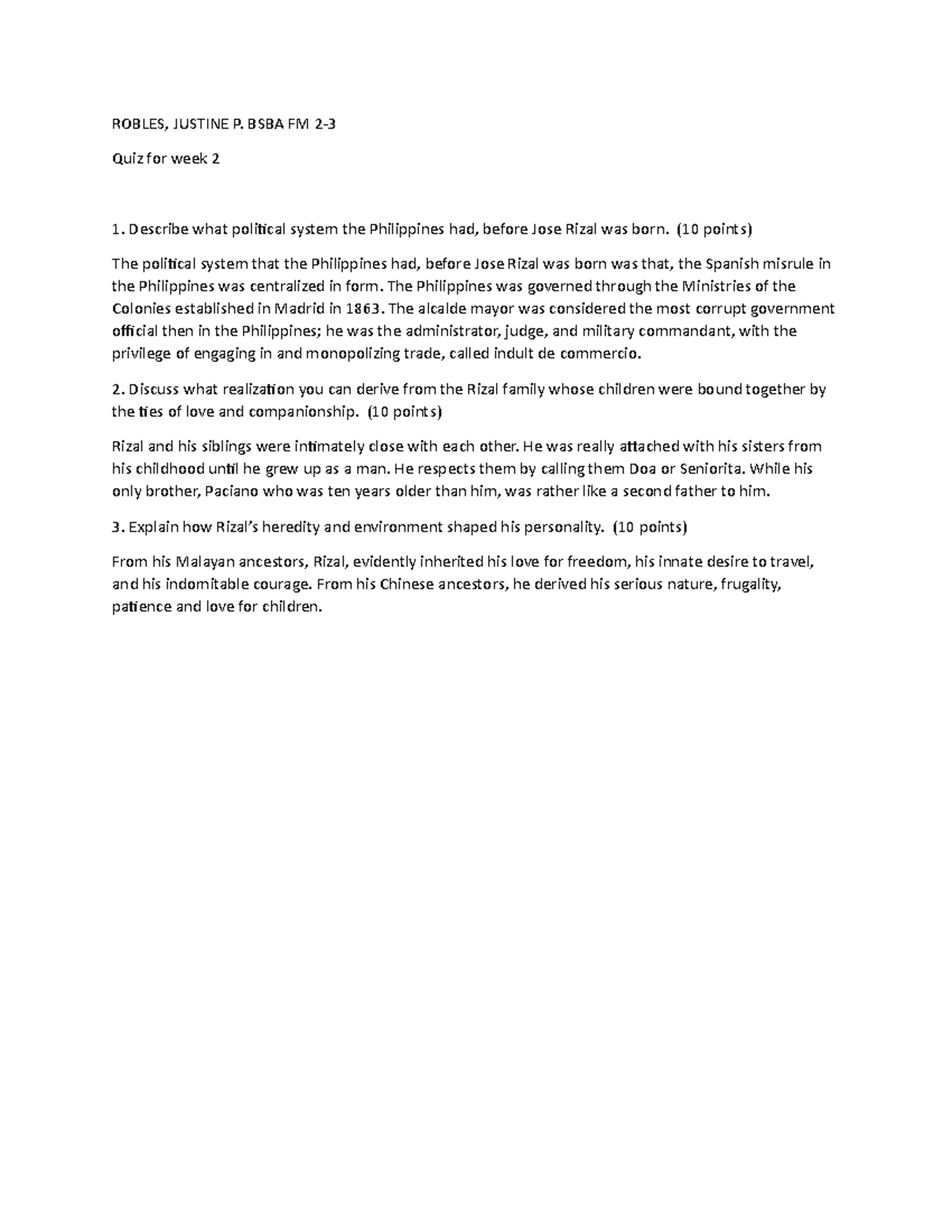 Robles, Justine P. BSBA FM 2-3 QUIZ FOR WEEK 2 - ROBLES, JUSTINE P ...