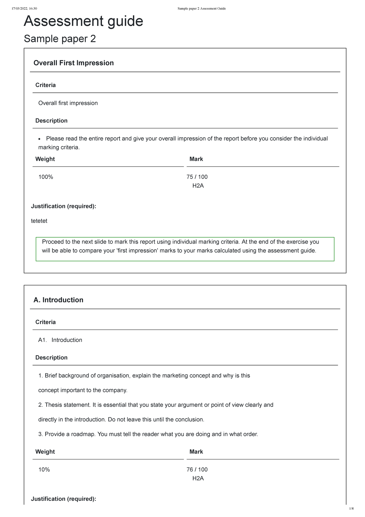 Sample paper 2 Assessment Guide - Assessment guide Sample paper 2 ...