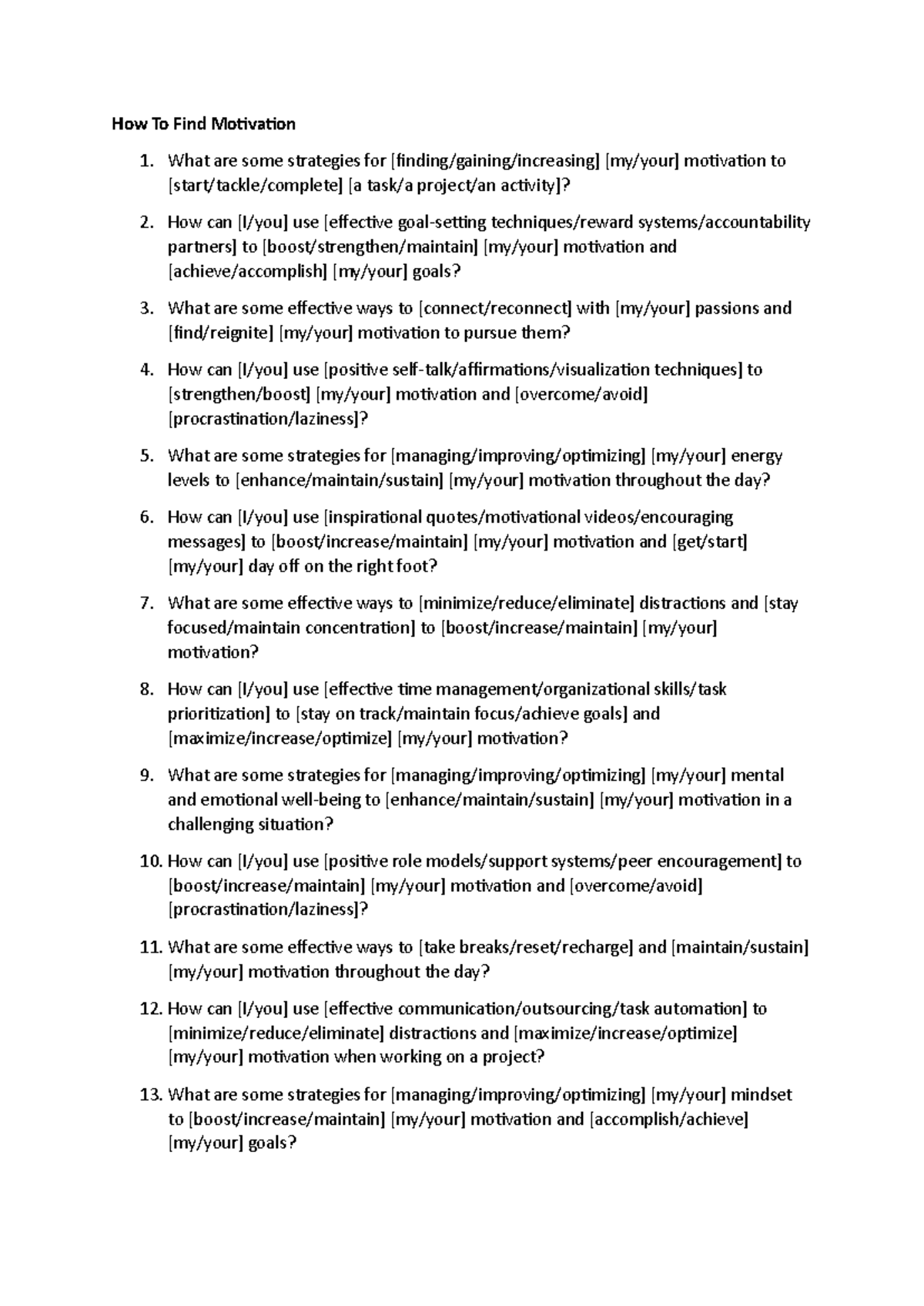 100 How To Find Motivation Prompt Templates - How To Find Motivation 1 ...