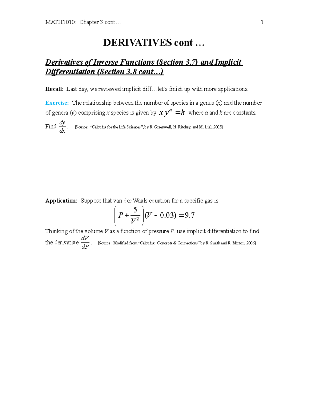 Mod4b inverseloghyp - Lecture notes 7 - DERIVATIVES cont ...