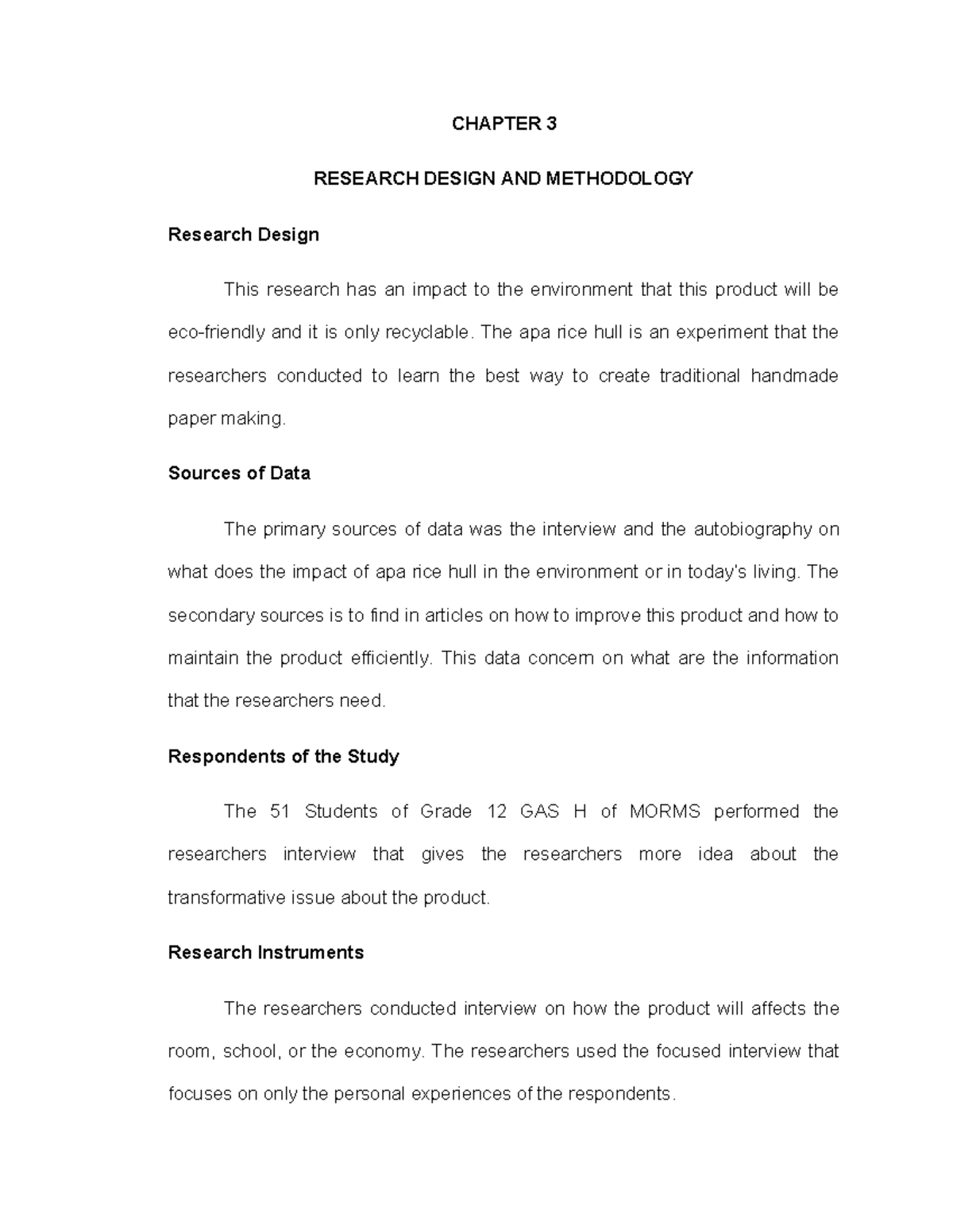 Research-Template - CHAPTER 3 RESEARCH DESIGN AND METHODOLOGY Research ...