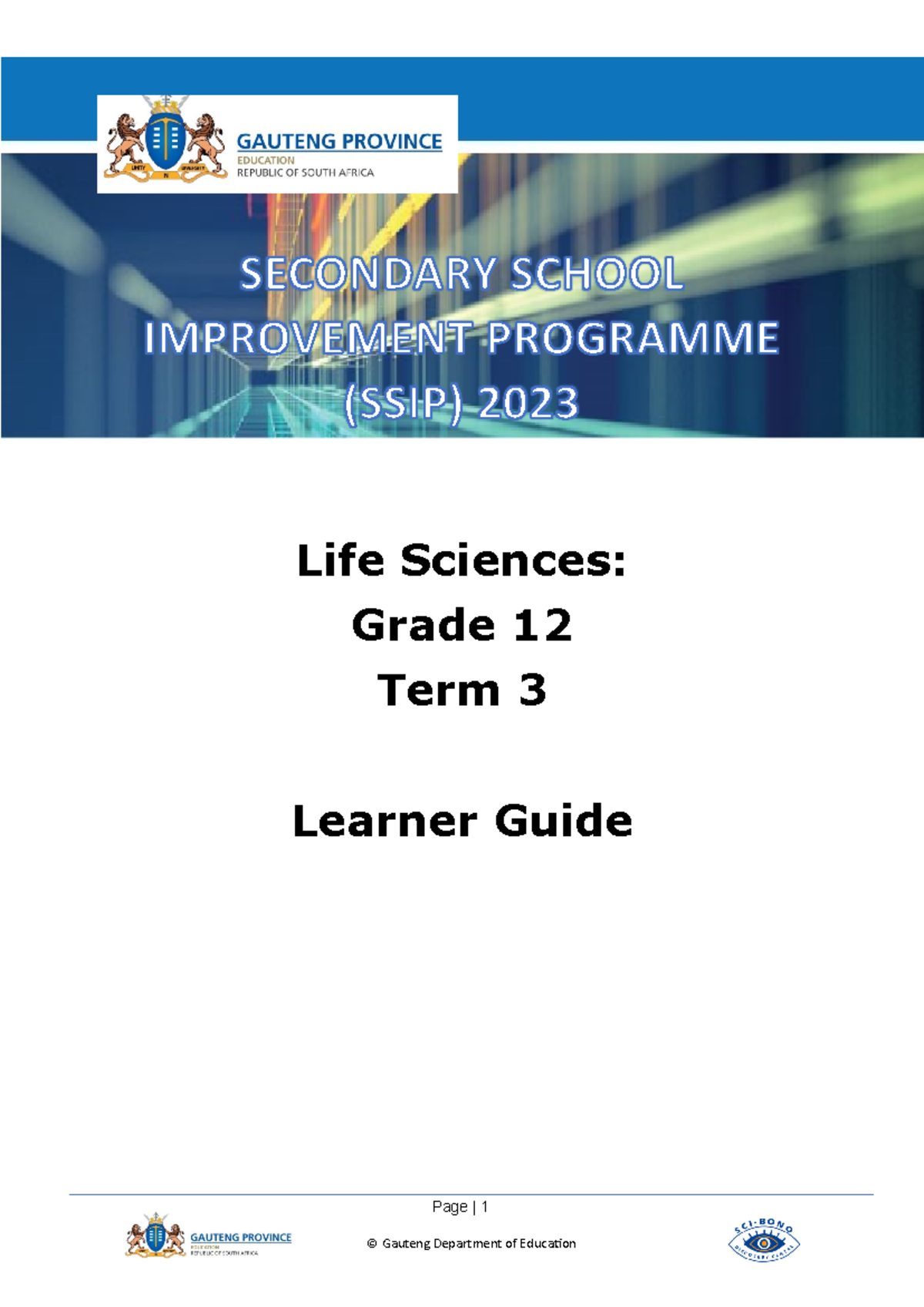 Life Sciences LG SSIP sessions 21-33 (Term 3) 2023 RK SW - Page | 1 ...