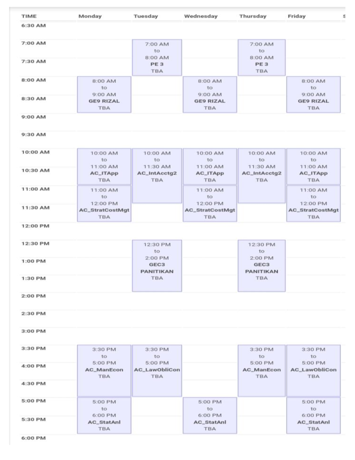 Schedule - sched - Basic Accounting - Studocu