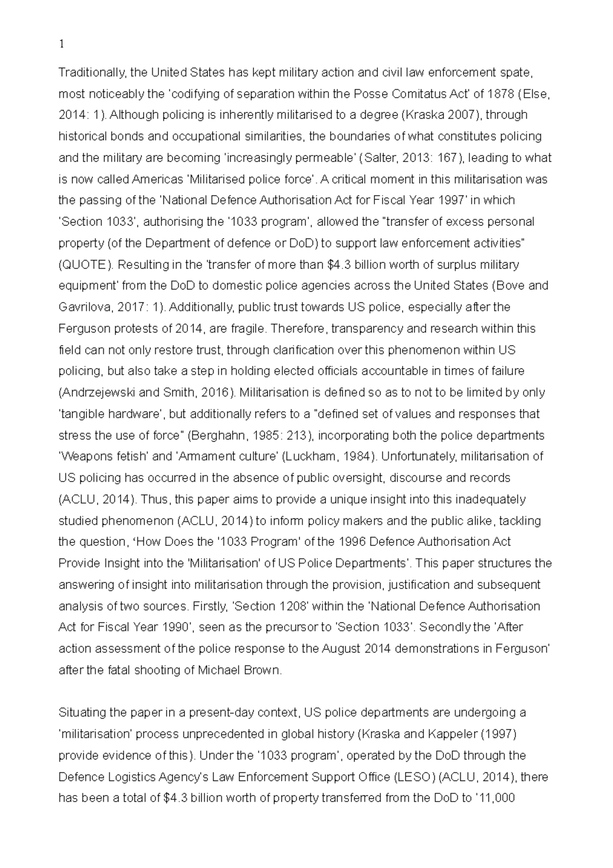 How Does the '1033 Program' of the 1996 Defence Authorisation Act ...