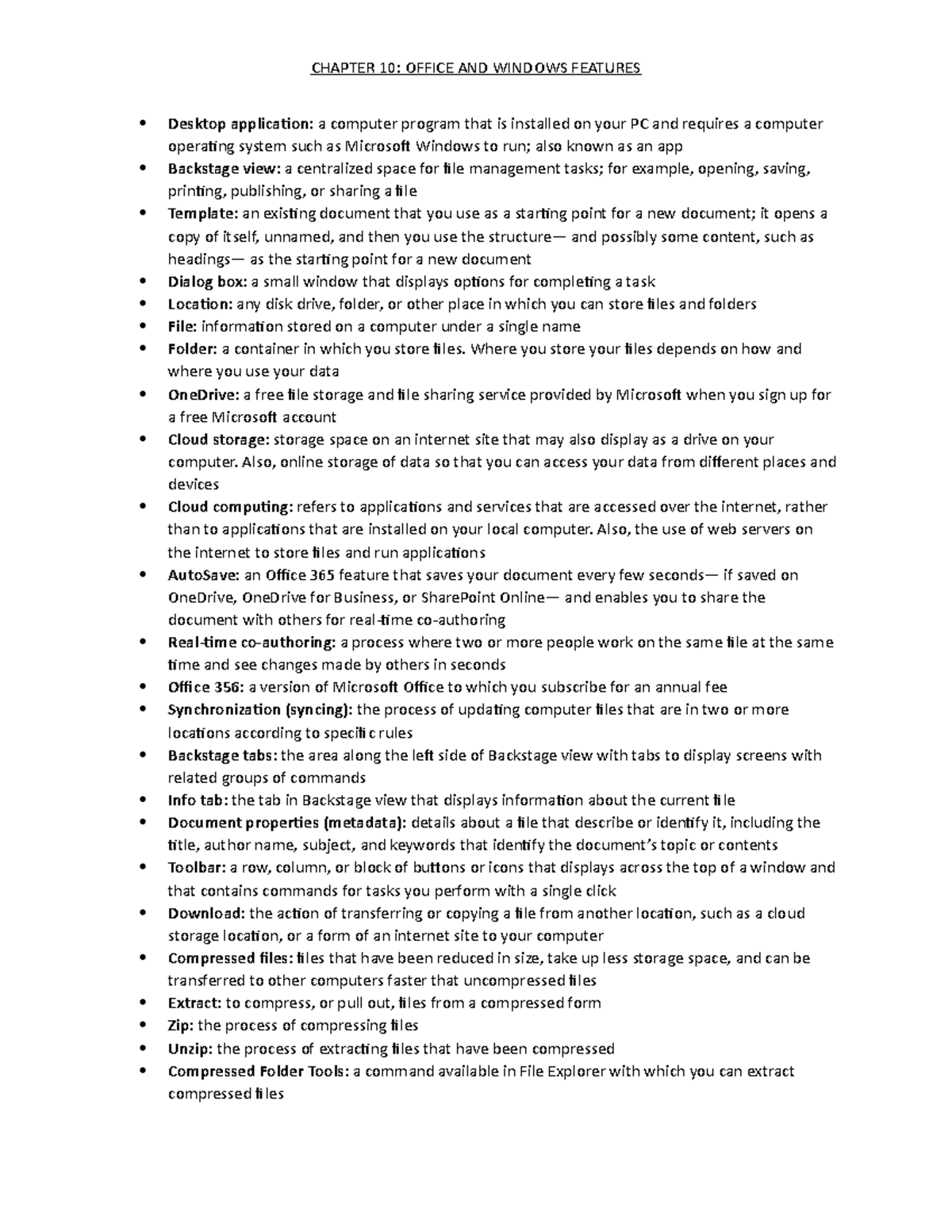 Chapter 10 Office & Windows Features - Desktop applicaion : a computer ...