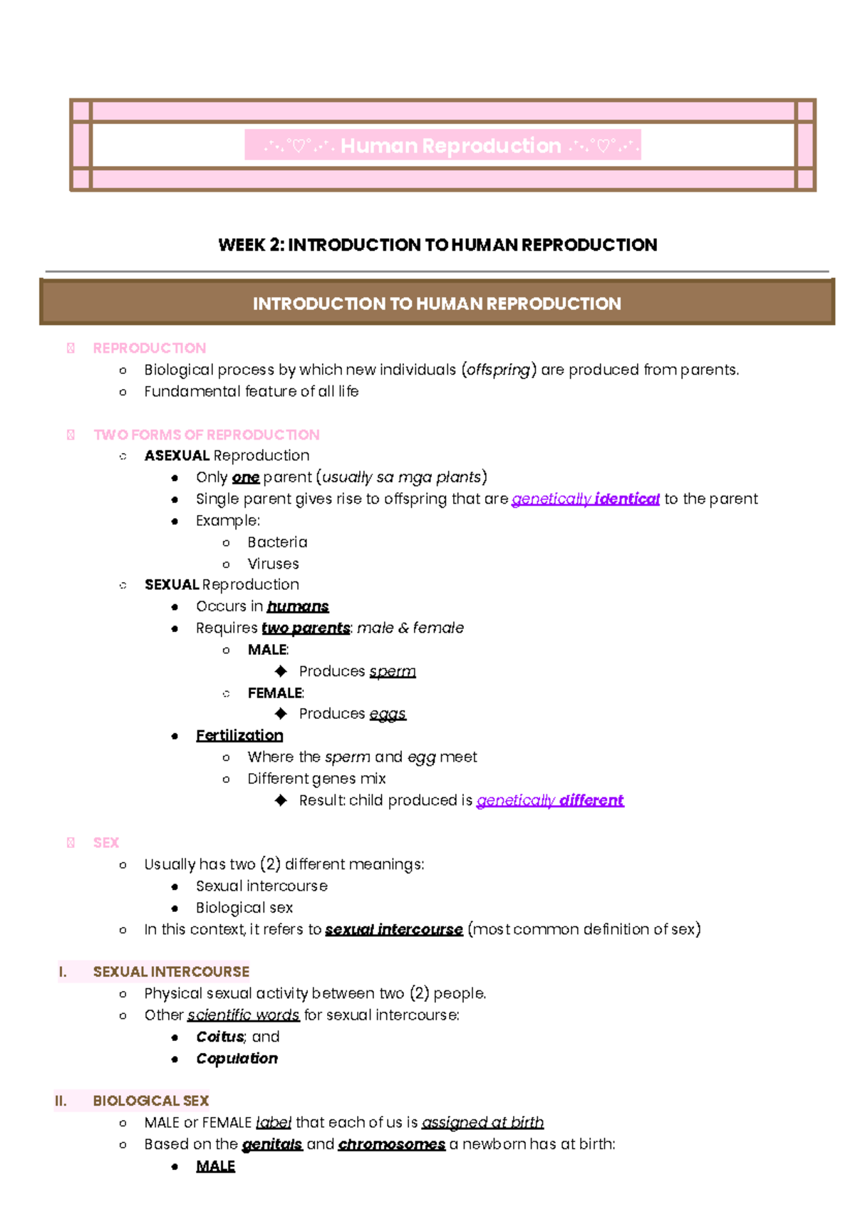 [HRP] Human Reproduction - ˖⁺‧₊ ̊♡ ̊₊‧⁺˖ Human Reproduction ˖⁺‧₊ ̊♡ ̊ ...