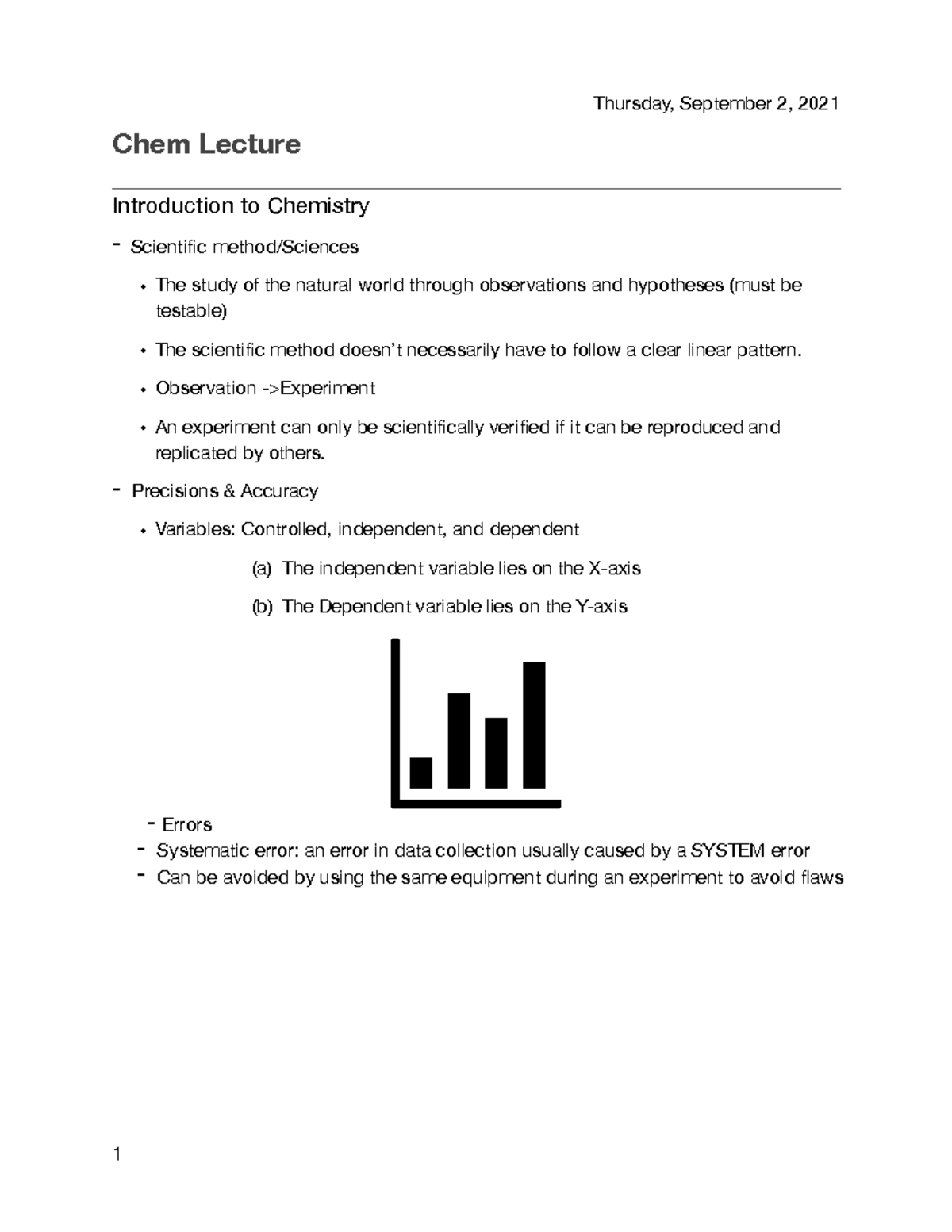 Chemistry Lecture 1 - Chem Lecture Introduction to Chemistry ...