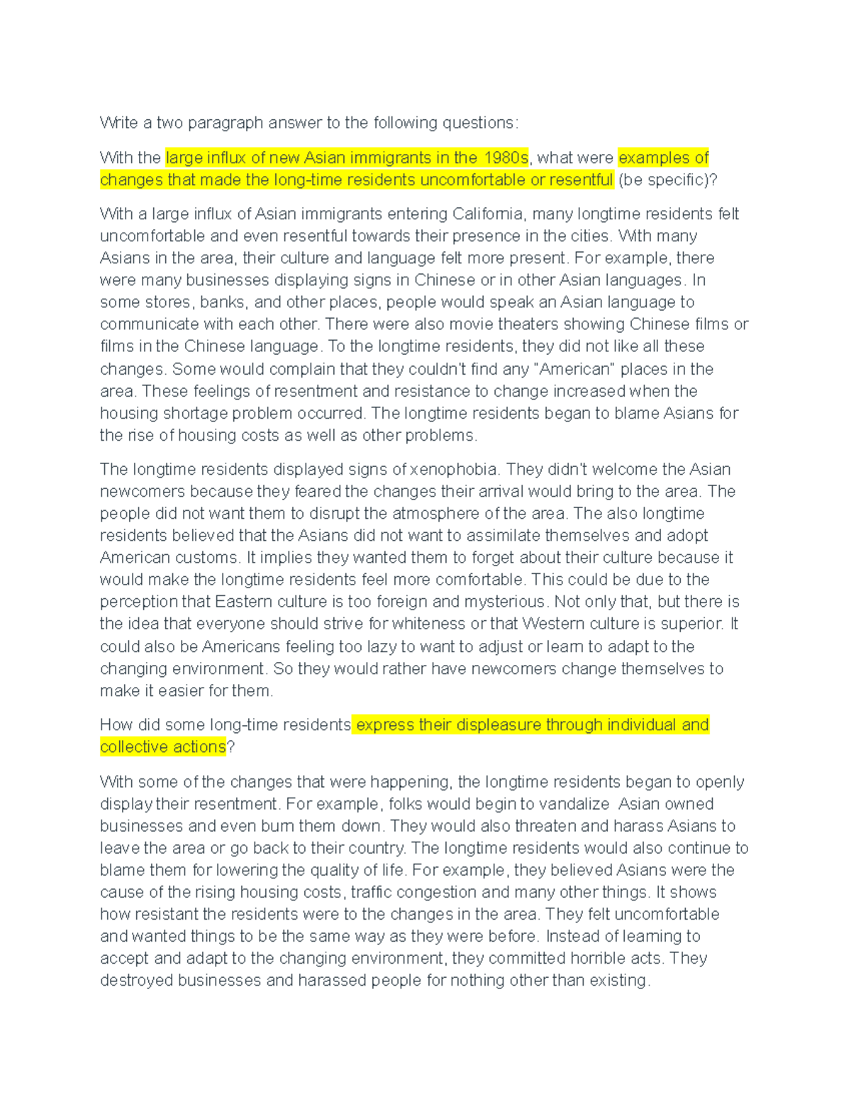 4 Week 5 Assignment - Write a two paragraph answer to the following ...