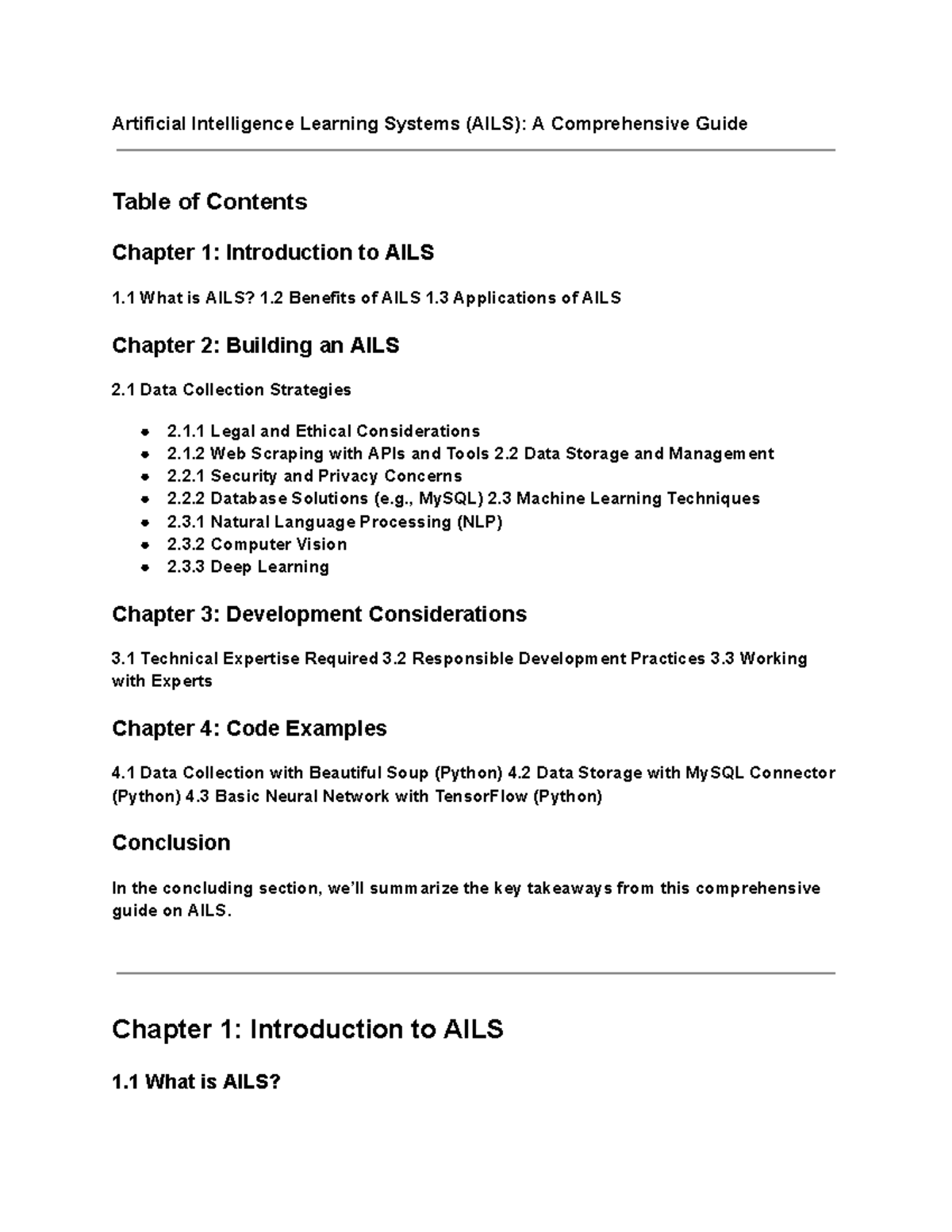 Artificial Intelligence Learning Systems (AILS) A Comprehensive Guide ...