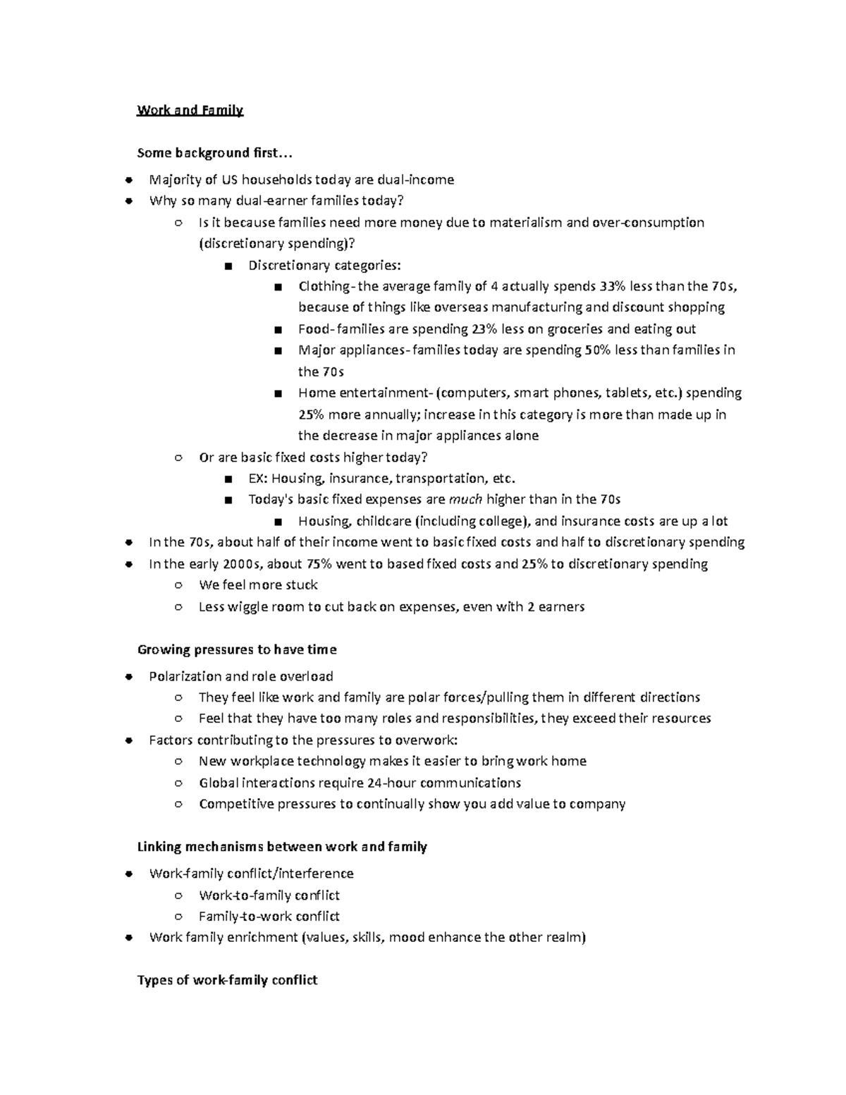 Chapter 10 - Dr. Jackie Nelson - Work and Family Some background first ...