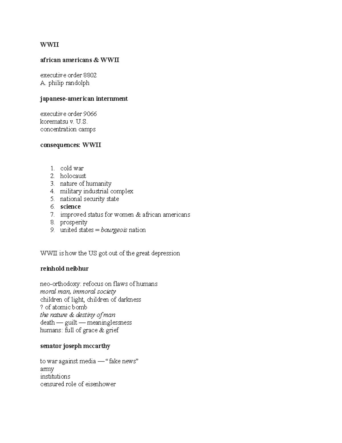 World war 2 lecture - WWII african americans & WWII executive order ...