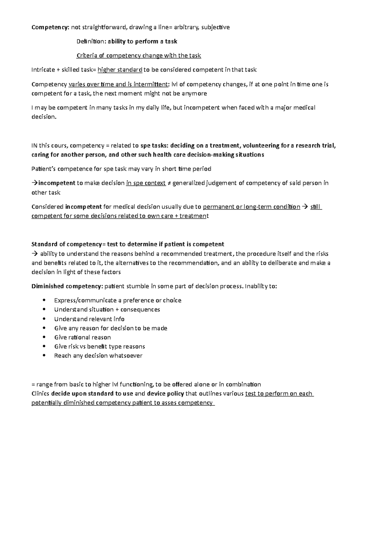 PHIL Lesson 4 - Competency: not straightforward, drawing a line ...