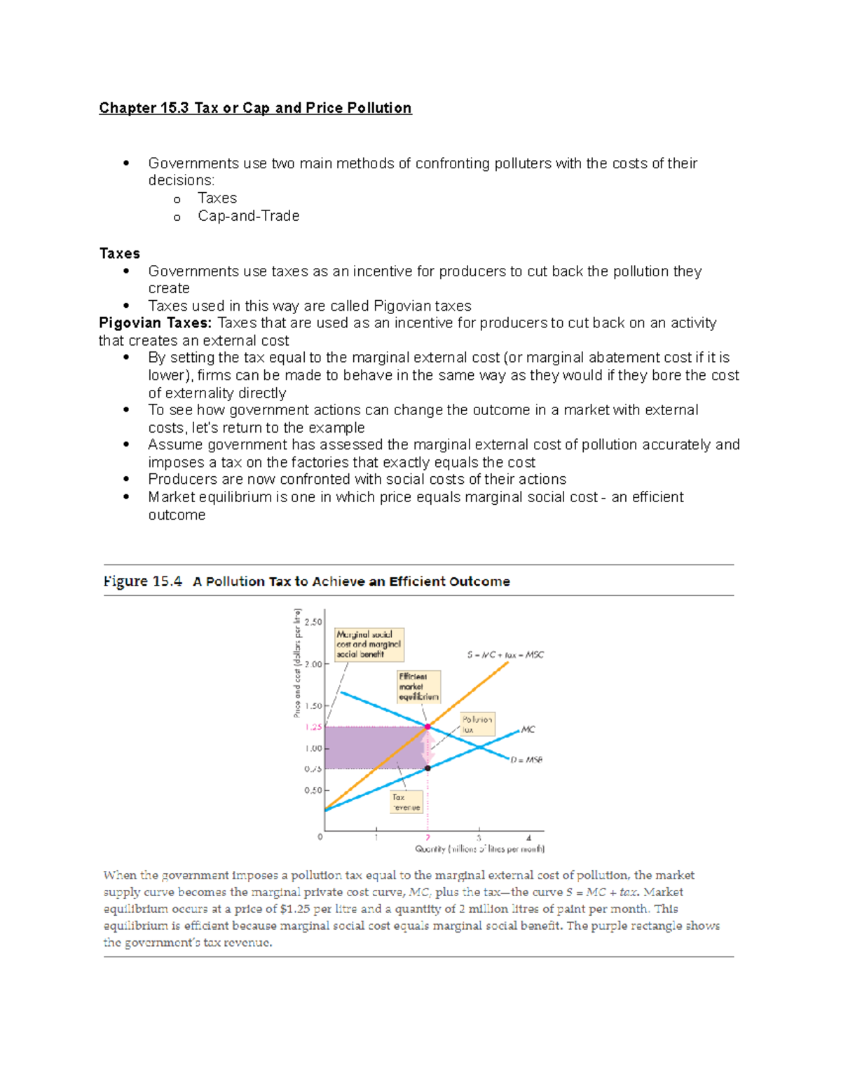 Chapter 15.3 Tax or Cap and Price Pollution - Chapter 15 Tax or Cap and ...
