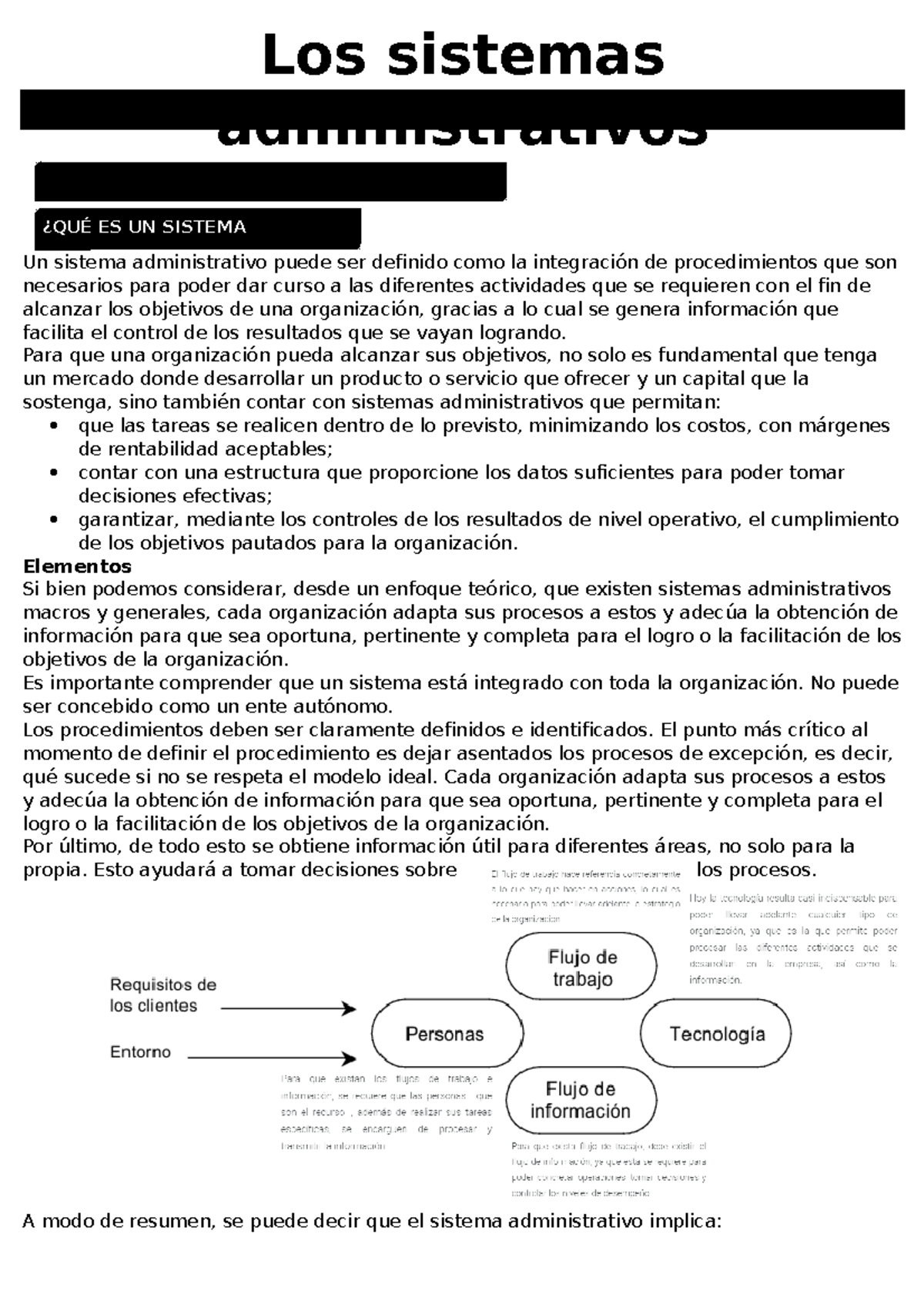 SIO M3-4 - resumen - Los sistemas administrativos Un sistema administrativo puede ser definido ...
