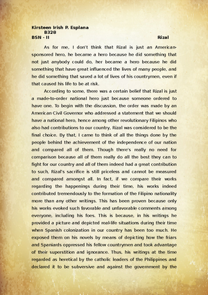 Who Made Rizal Our Foremost National Hero Exerpt - Rizal's Life Works ...