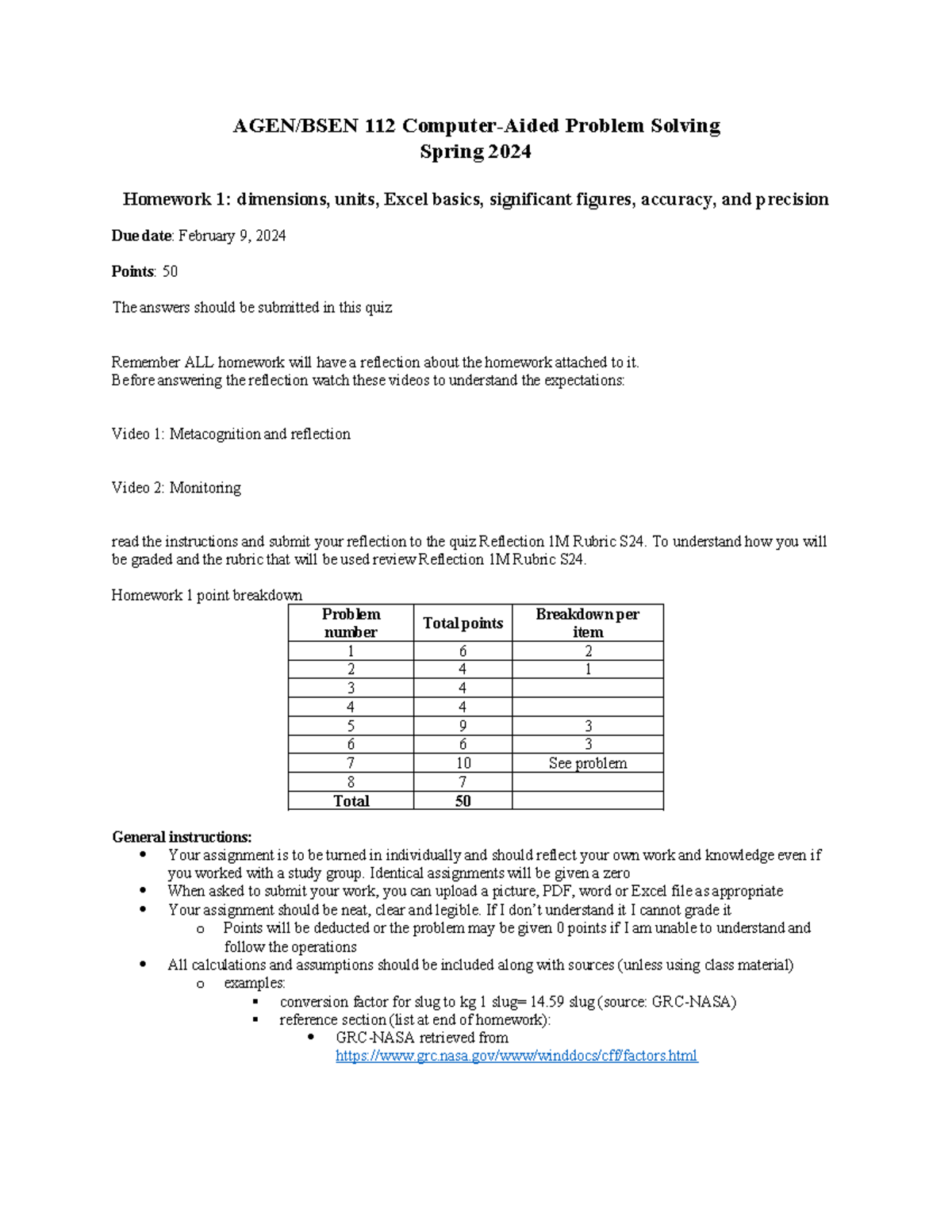 Homework 1 dimension unit conversion sig fig accuracy prec-2024 - AGEN ...