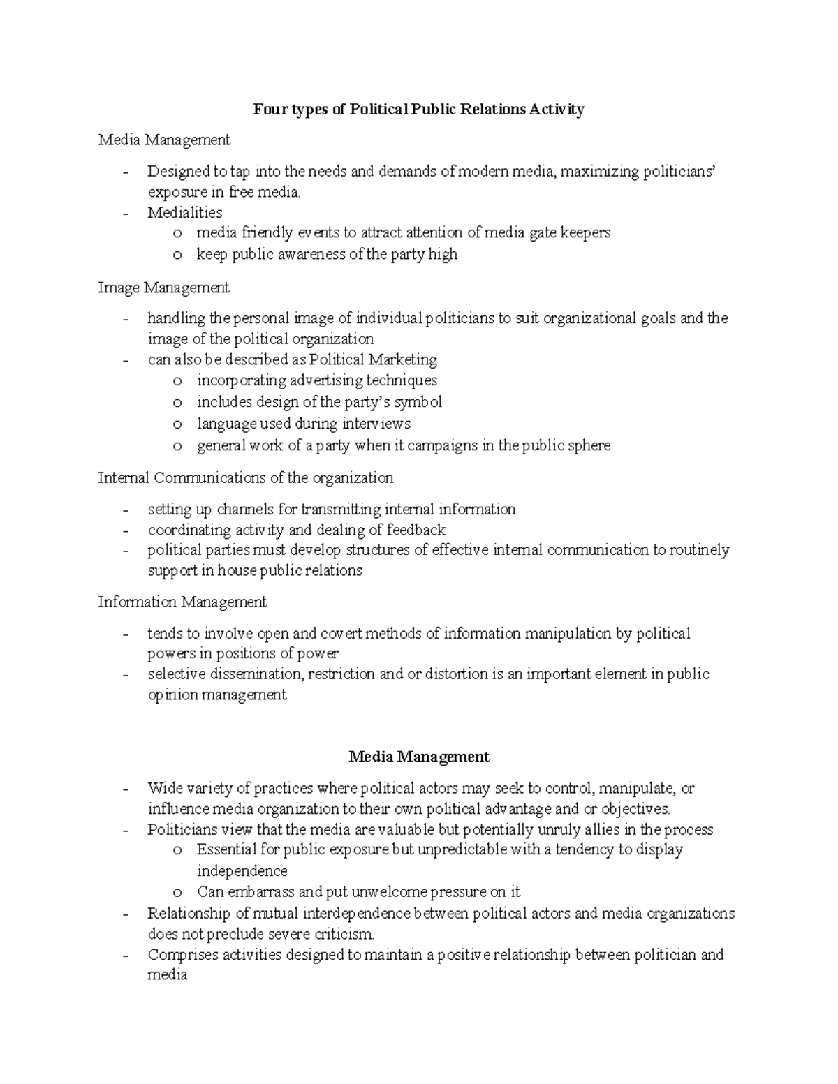 Political Communication - Four types of Political Public Relations ...