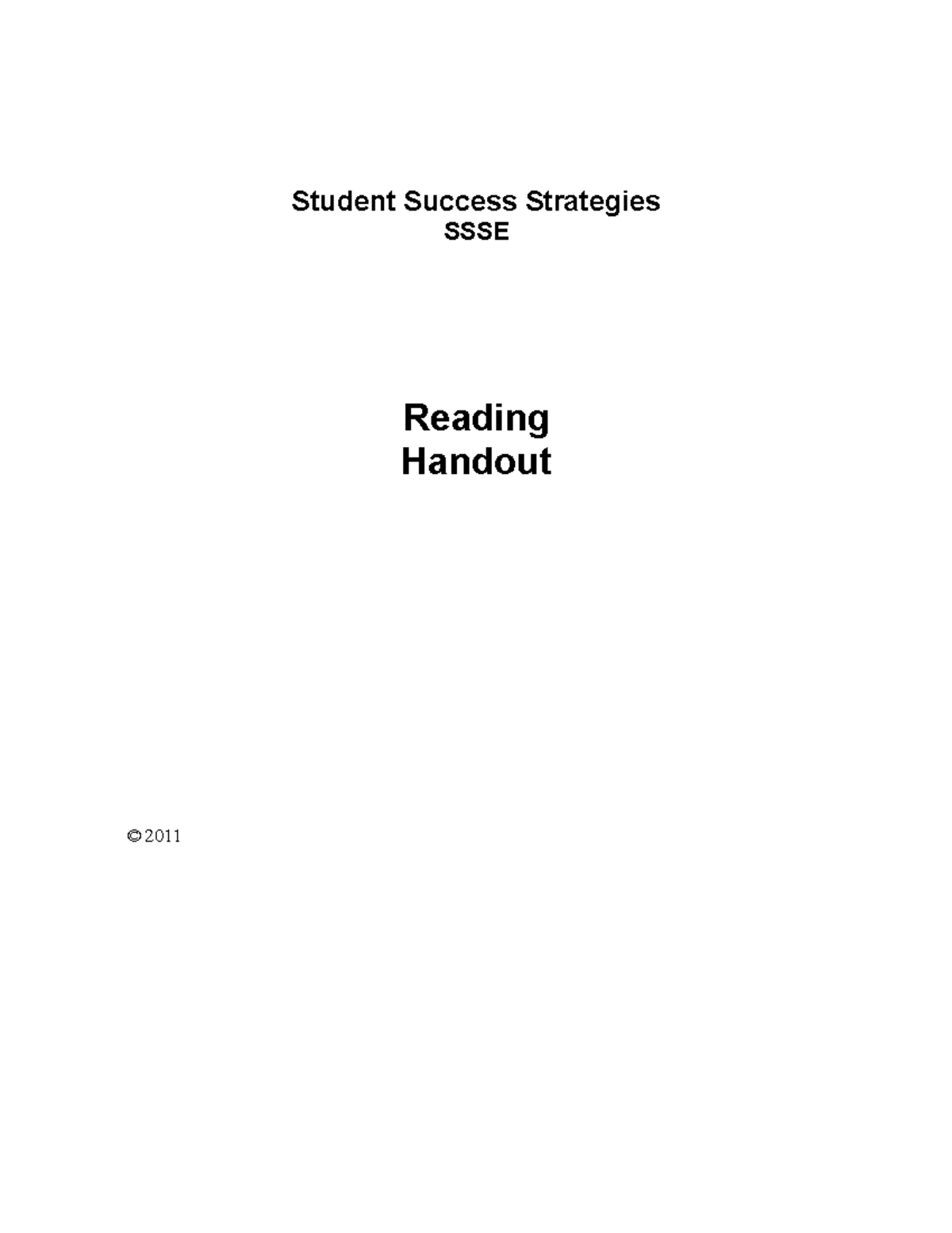 Worksheet-05 Reading Handout 2011-0901 - Student Success Strategies ...