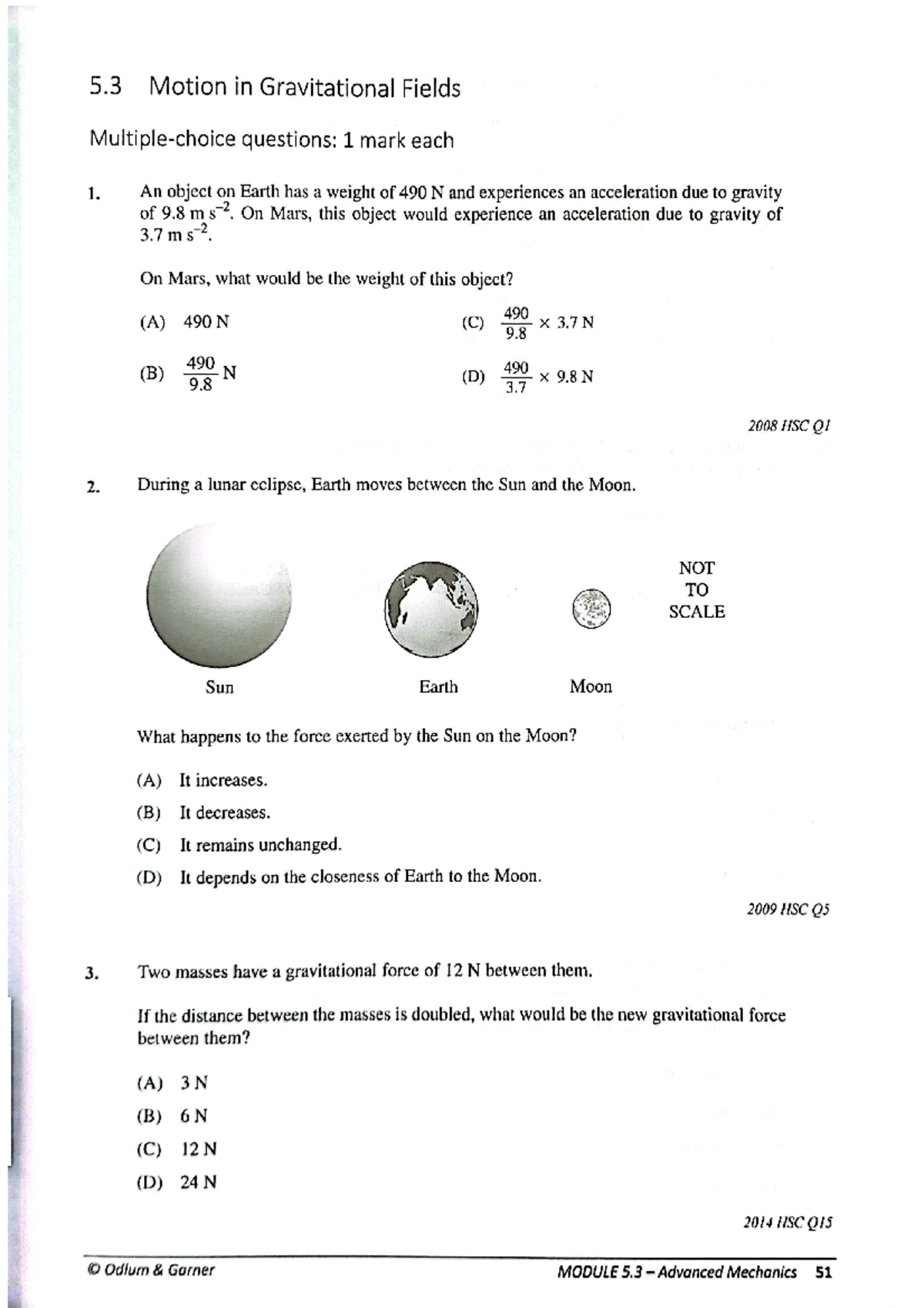 Strive 5.3 - Motion in Gravitational Fields - 5 Motion in Gravitational ...