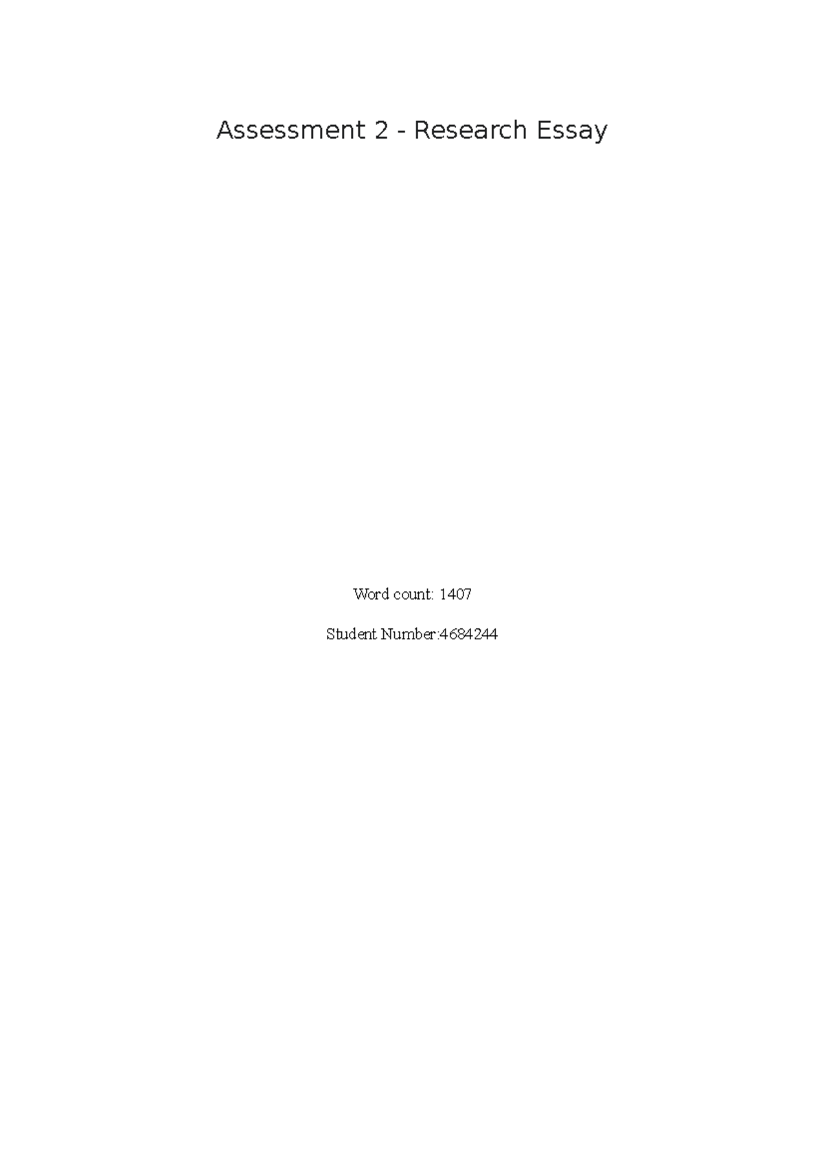 Assessment 2 - research methods assesment with AGLC 4 - Assessment 2 ...