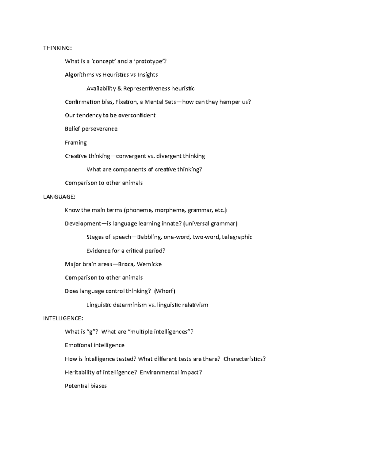 Ch 9 Topics - This was for an introductory psych class and covered what ...