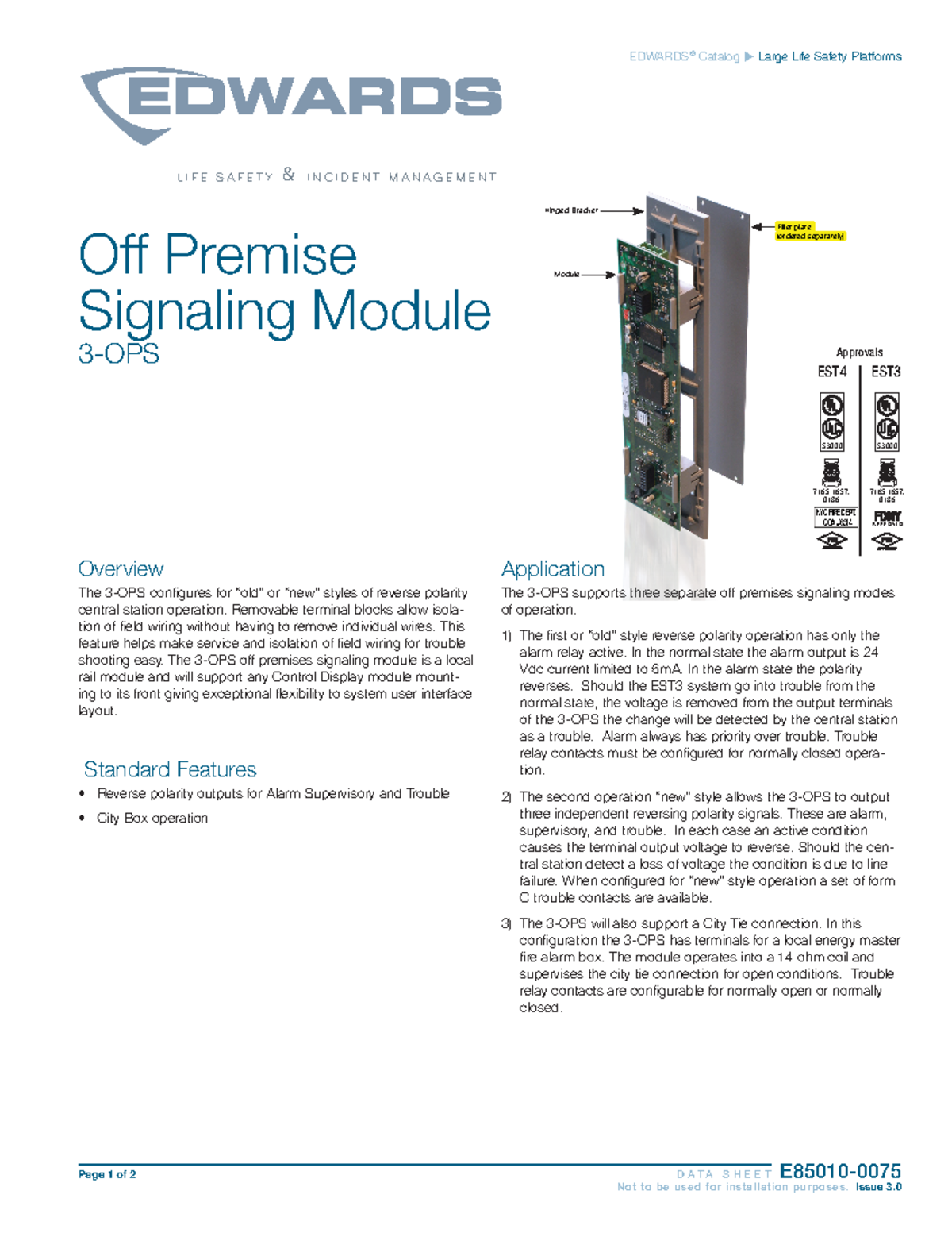 11) 3-FP - Sistema de detección de incendio - EDWARDS® Catalog u Large ...