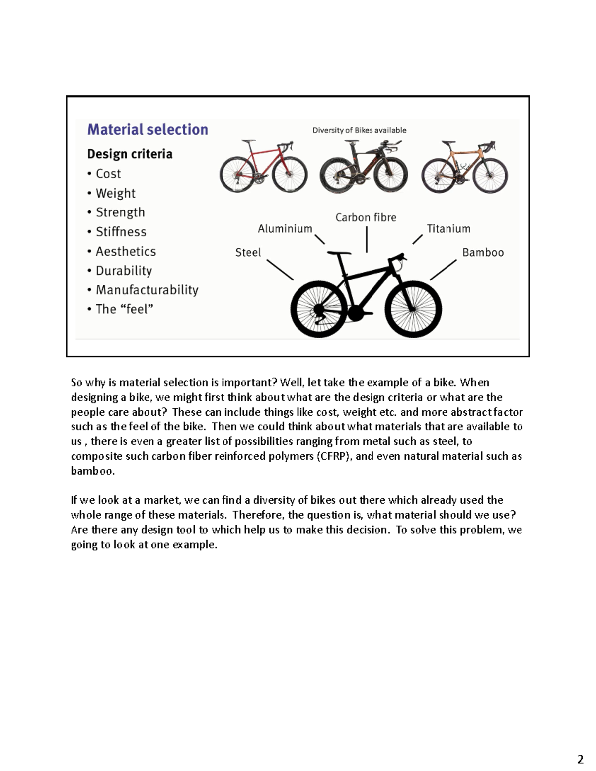 Material Selection-Slides - So why is material selection is important ...