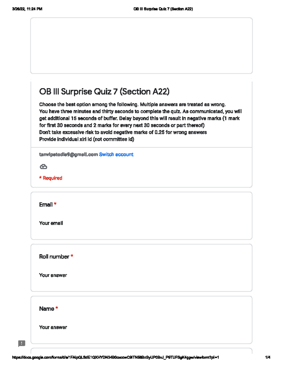 Quiz 7 - Sec A - organizational structure - Organisational Behaviour ...