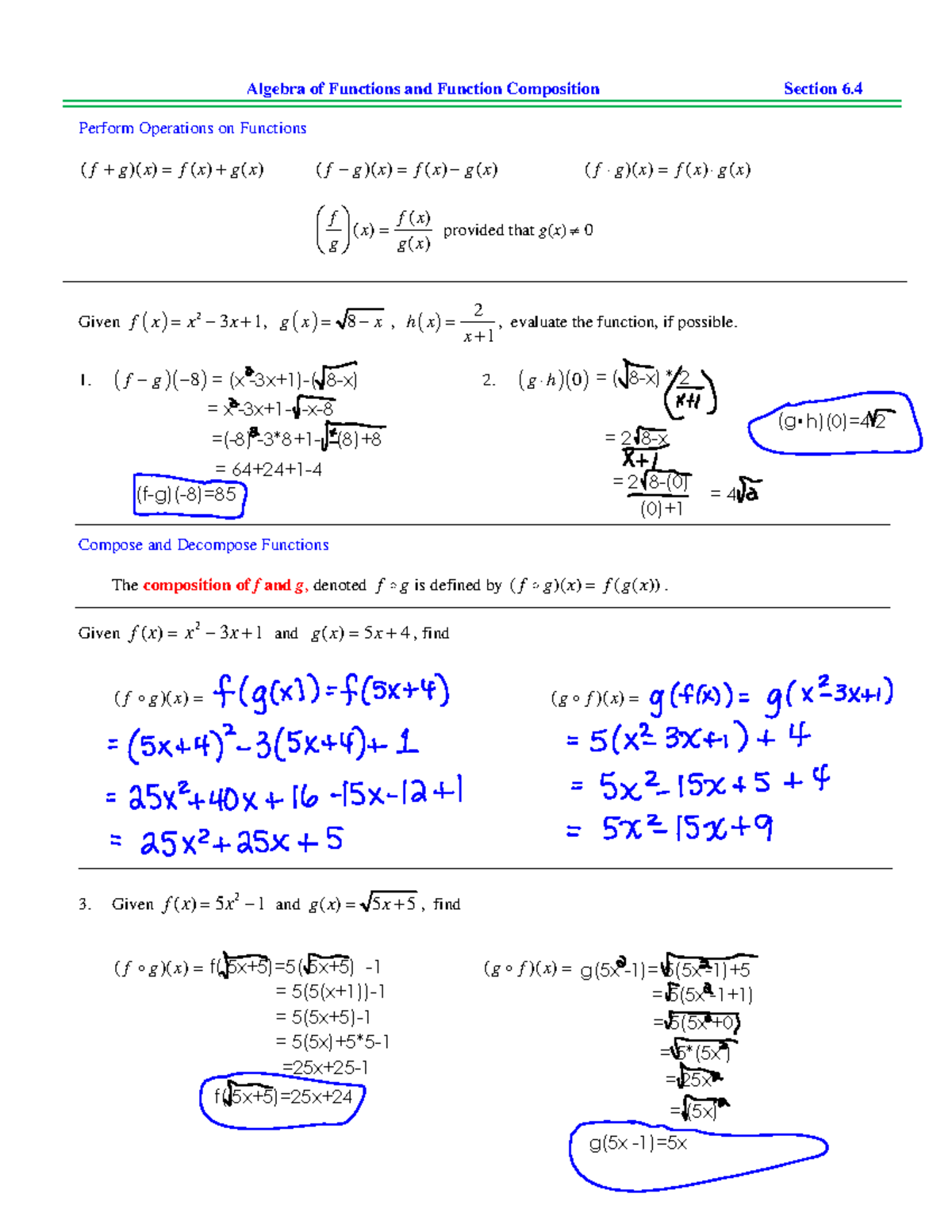 T3 DQ2 Brianna - Topic 3 DQ 2 - Algebra of Functions and Function ...