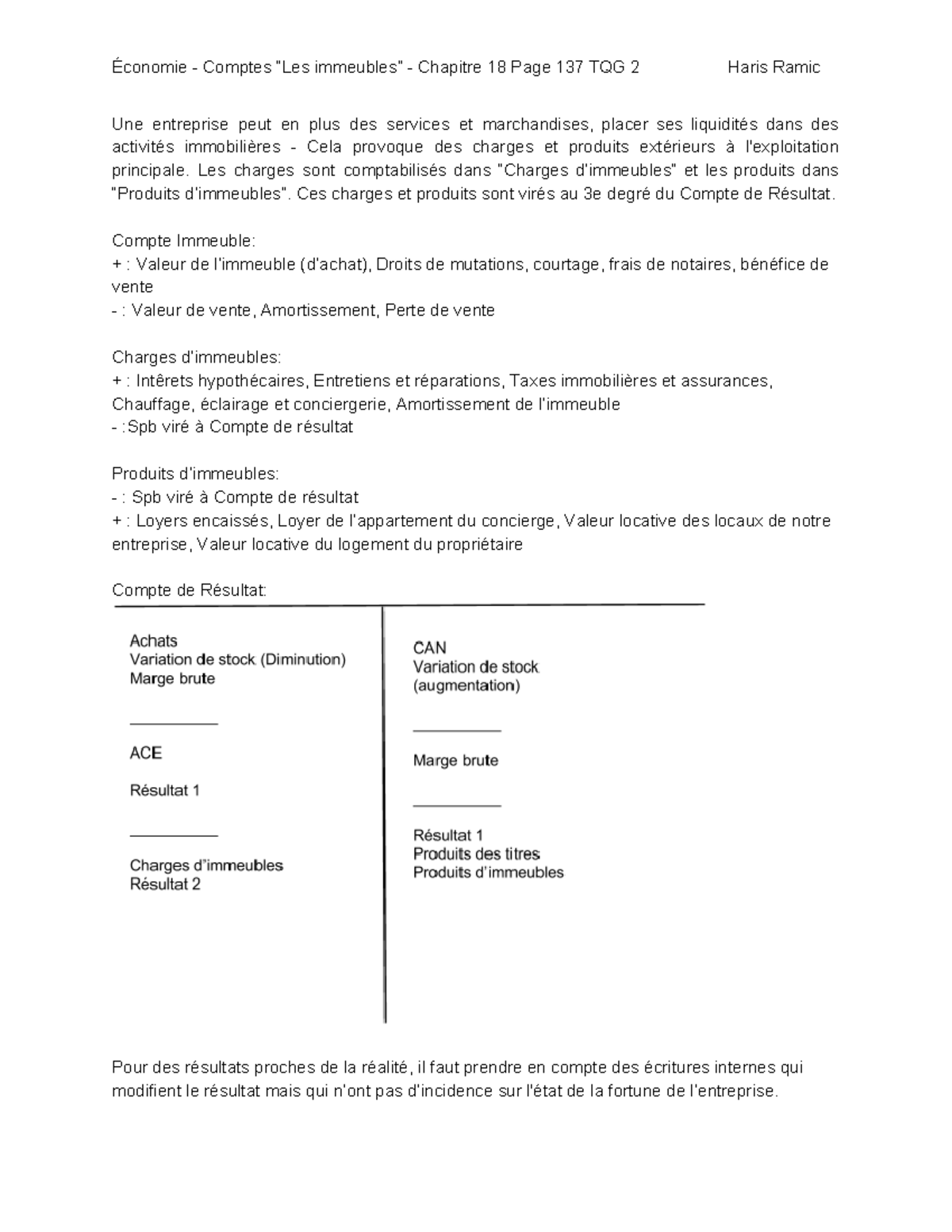 Economie-Lesimmeubles - Économie ­ Comptes “Les immeubles” ­ Chapitre ...