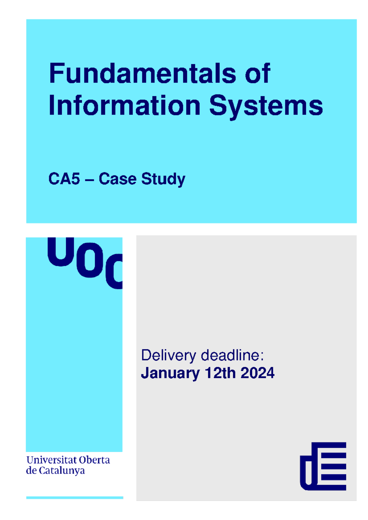 20231 FIS CA5 Case Study - Fundamentals of Information Systems CA 5 ...