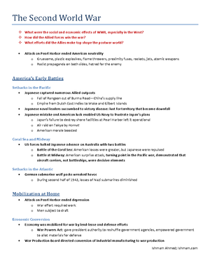 Unit 7 world war 2 and post war era - Unit 7: World War II and Post-War ...