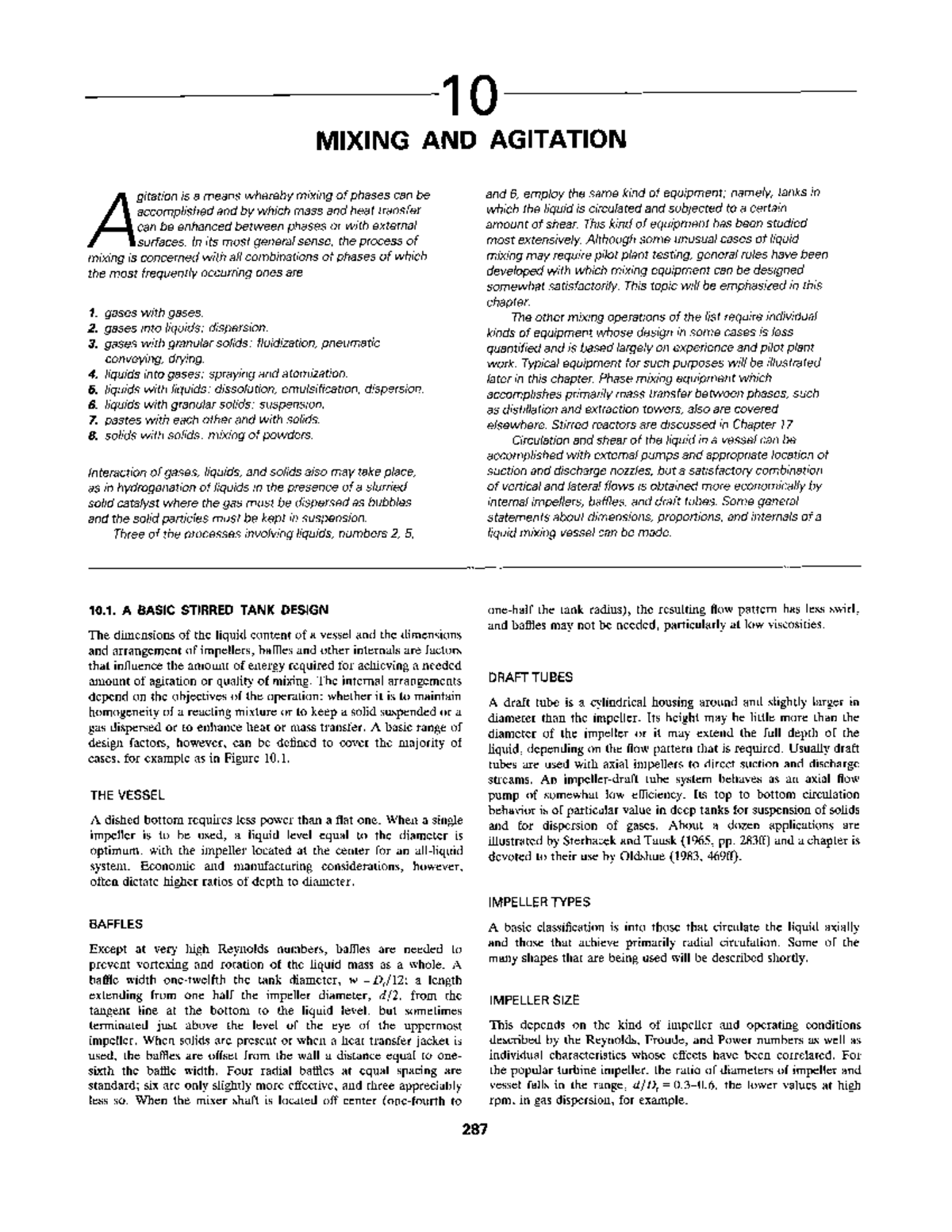 Mixing and Agitation 93851 10 - 10 MIXING AND AGITATION gitation is a ...