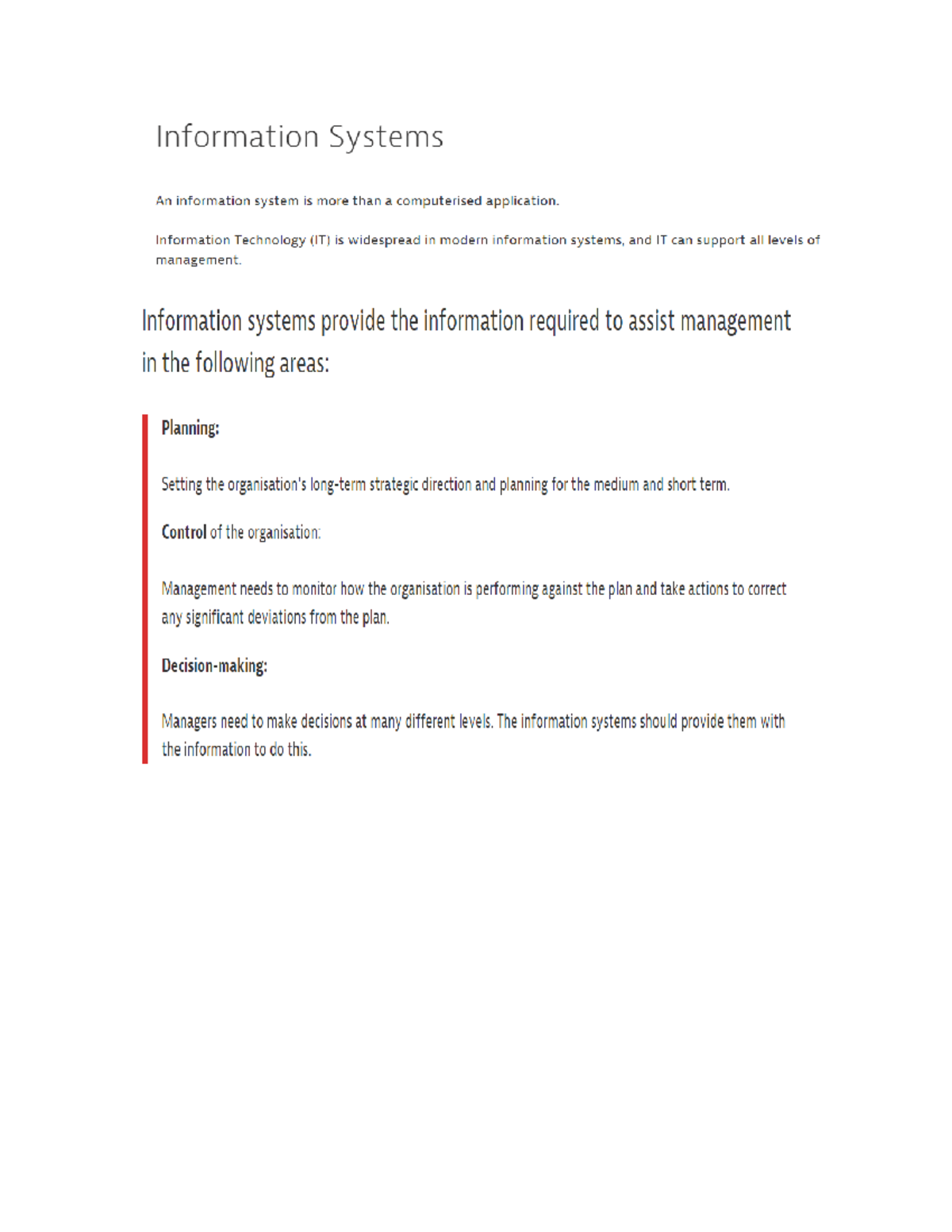 Chapter 1 Accowtancy - lecture notes - Information Systems An ...