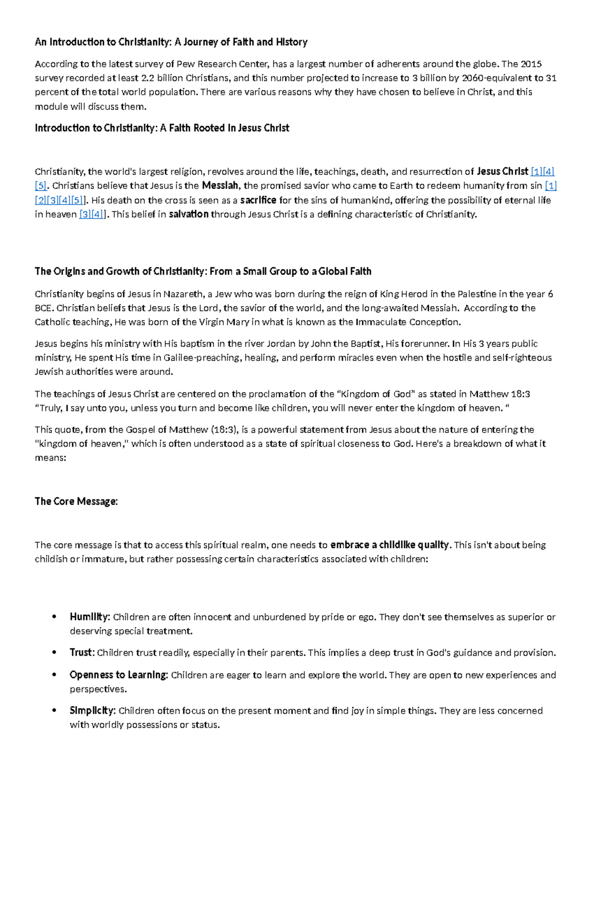 An Introduction to Christianity - The 2015 survey recorded at least 2 ...