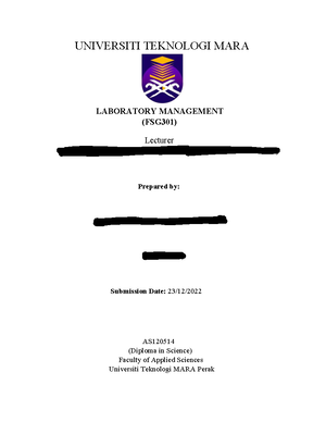 FSG301 Group Proposal D2 - FACULTY OF APPLIED SCIENCE UiTM SARAWAK KOTA ...