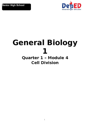 2 Q1-Biology 1 - BIO1 - General Biology 1 Quarter 1 – Module 2 The ...