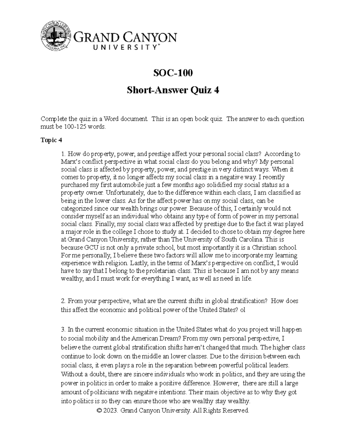 SOC-100.Short-Answer Quiz 2 1-8-18 - SOC- Short-Answer Quiz 4 Complete ...