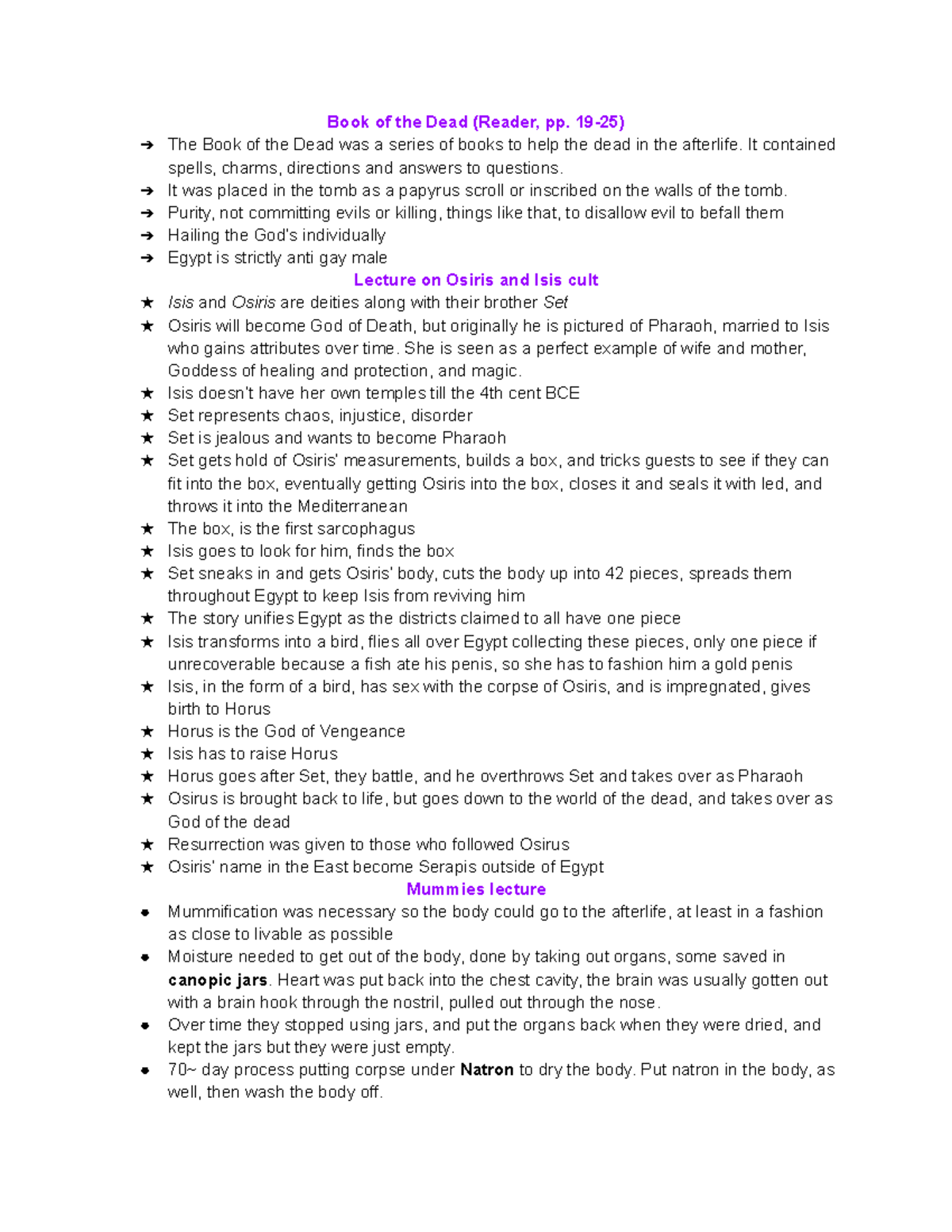 Death in Egypt 9 1 2020 - Book of the Dead (Reader, pp. 19-25) The Book ...