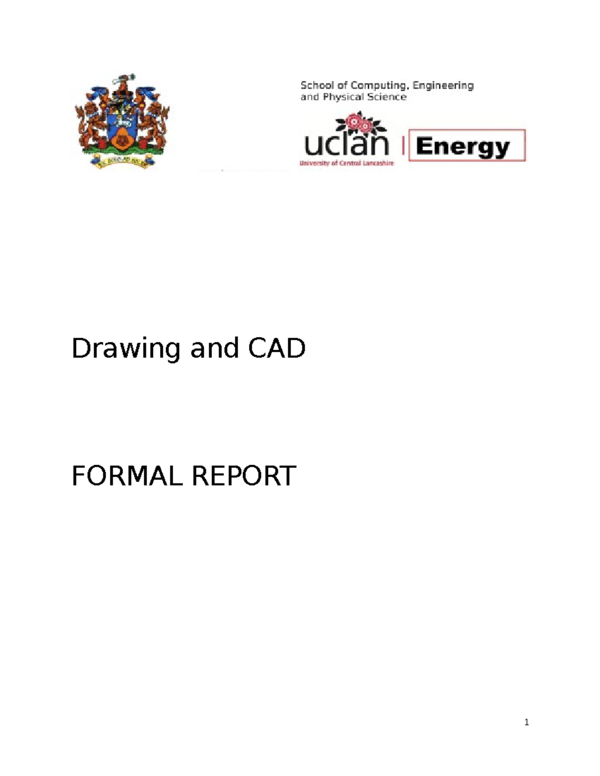 Drawing and CAD 1 - cad practicle - Drawing and CAD FORMAL REPORT ...