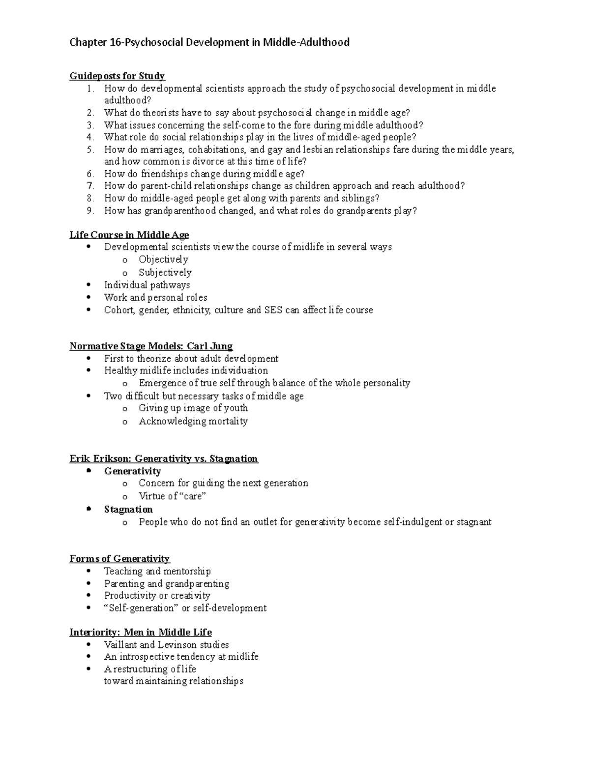 Chapter 16-Lifespan Development - Guideposts for Study 1. How do ...
