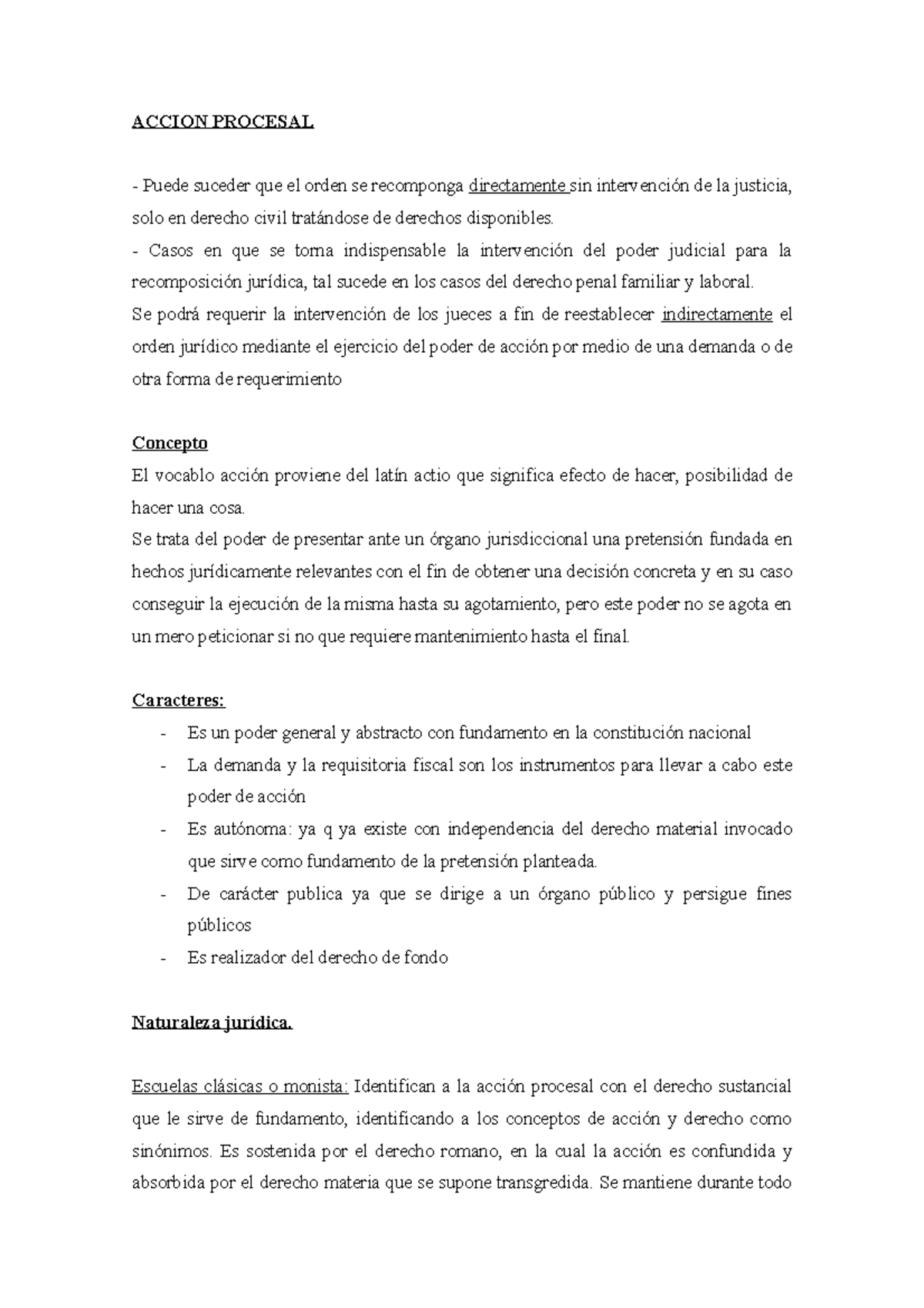 Accion Procesal - Excepcion Procesal - ACCION PROCESAL Puede suceder ...