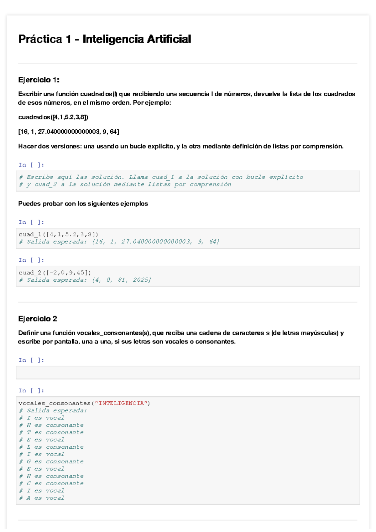 Practica-01 - Práctica 1 - Práctica 1 - Inteligencia ArtificialPráctica ...