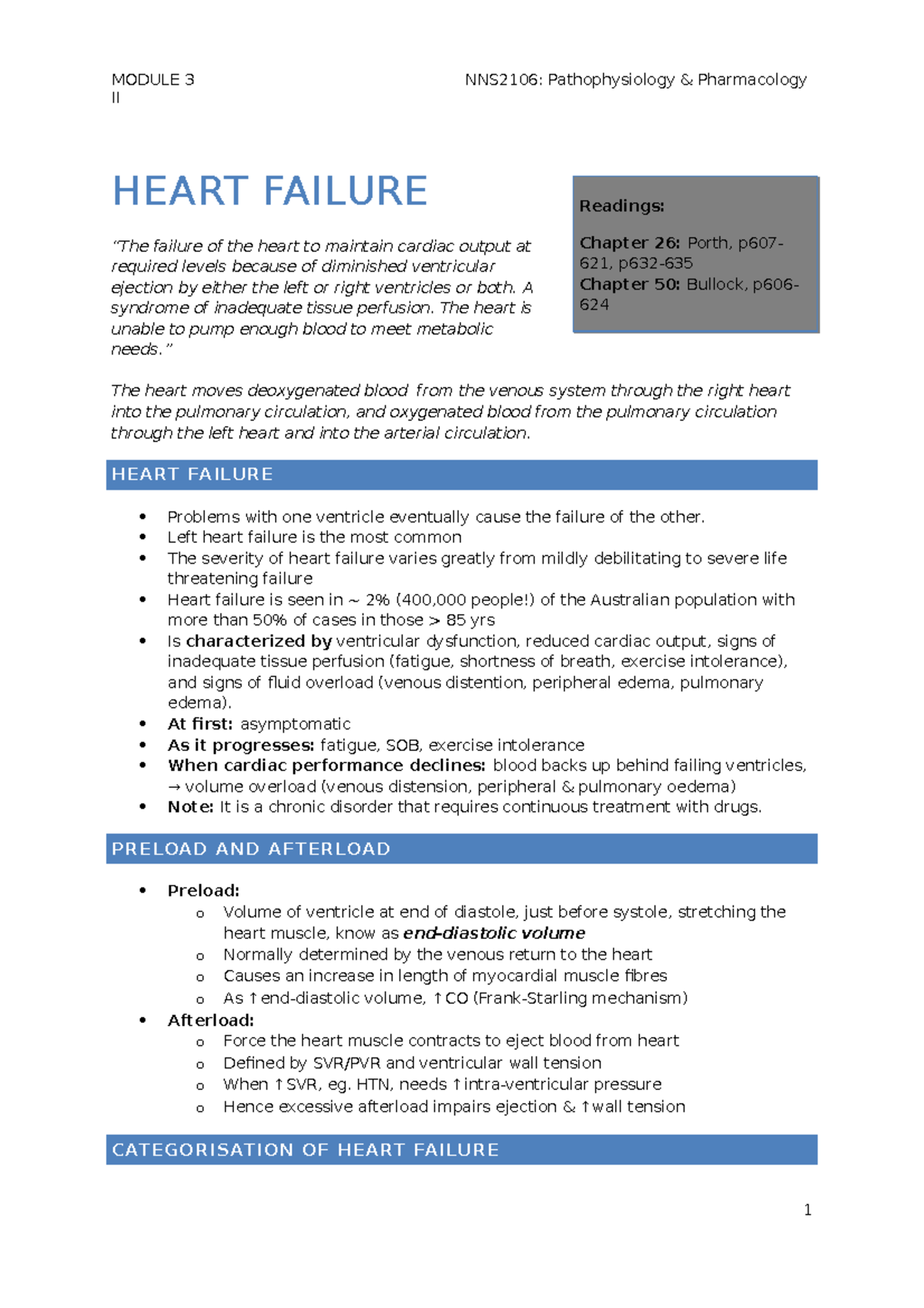 Module 3 - Heart Disease - II HEART FAILURE “The failure of the heart ...