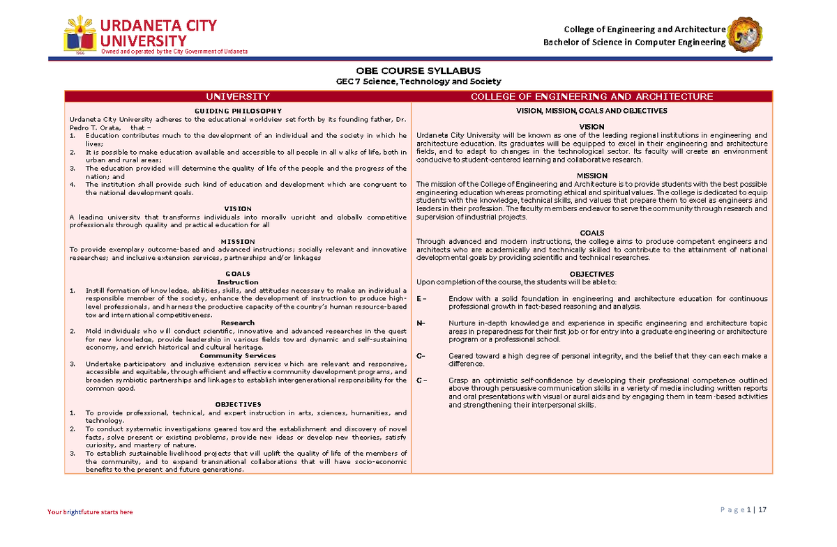 GEC7-STS-OBTL - study well and thankyou very muchstudy well and ...