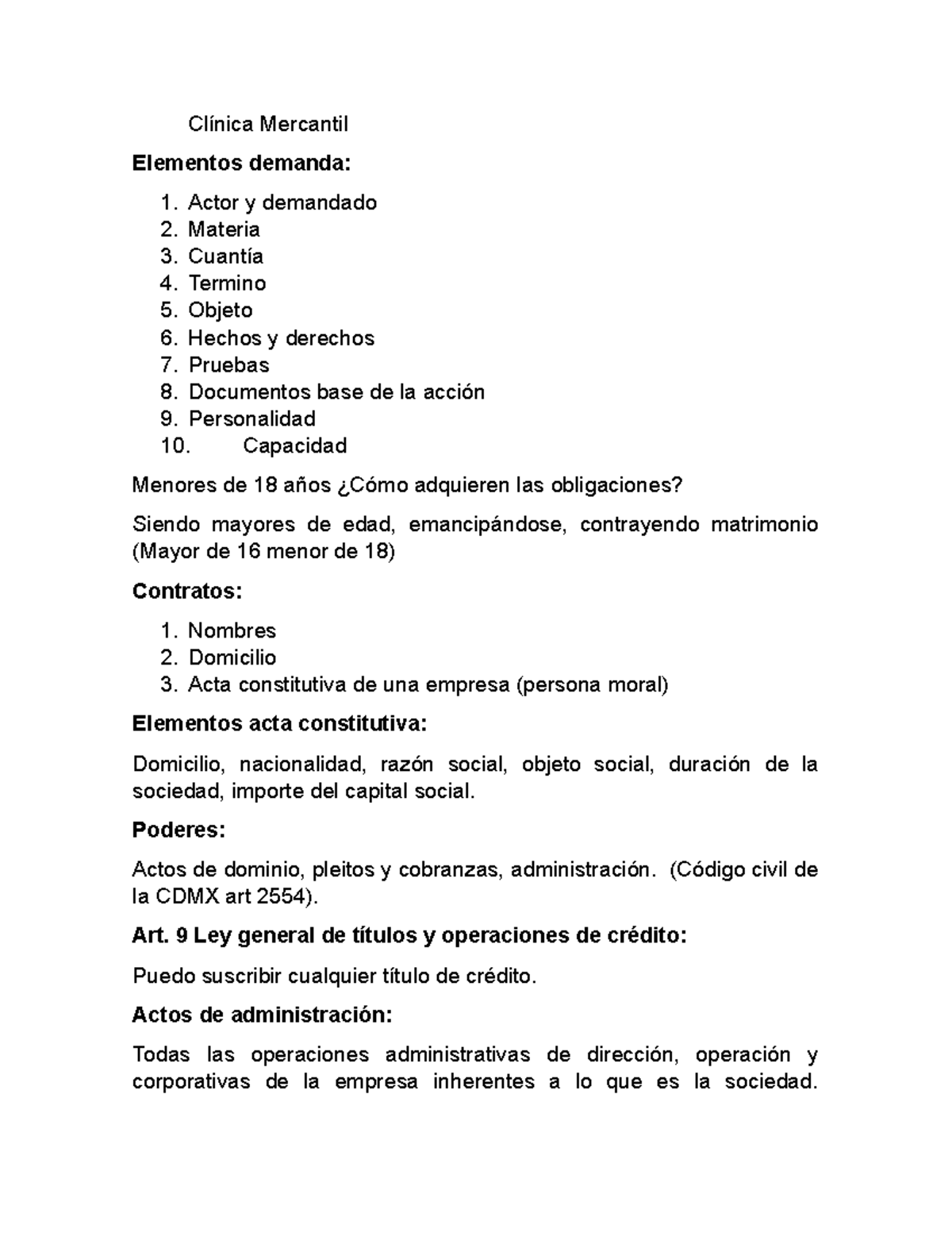 Clínica Mercantil - lectura - Clínica Mercantil Elementos demanda ...