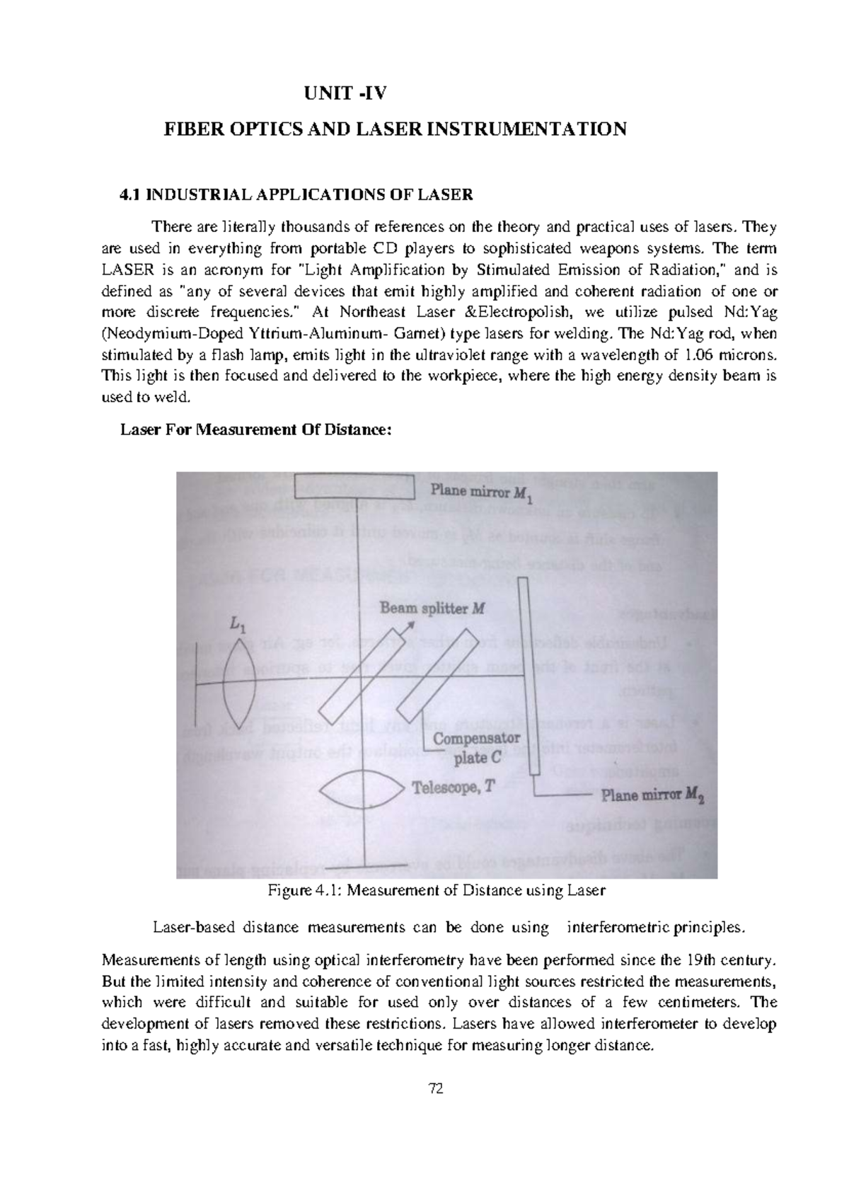 Industrial Applications OF Laser - UNIT -IV FIBER OPTICS AND LASER ...