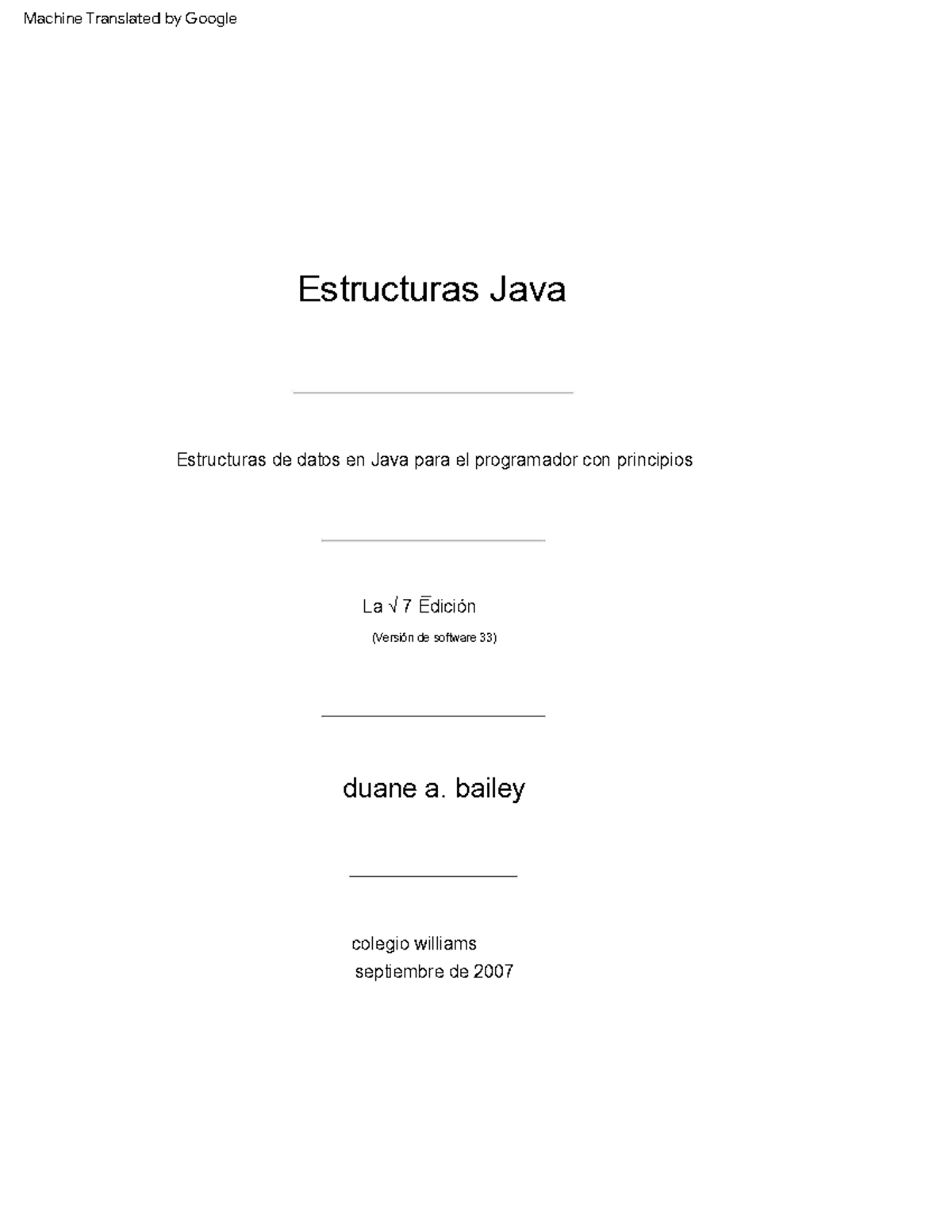 Java Structures-1-200 - ####### colegio williams ####### septiembre de 2007 ####### La √ 7 ...
