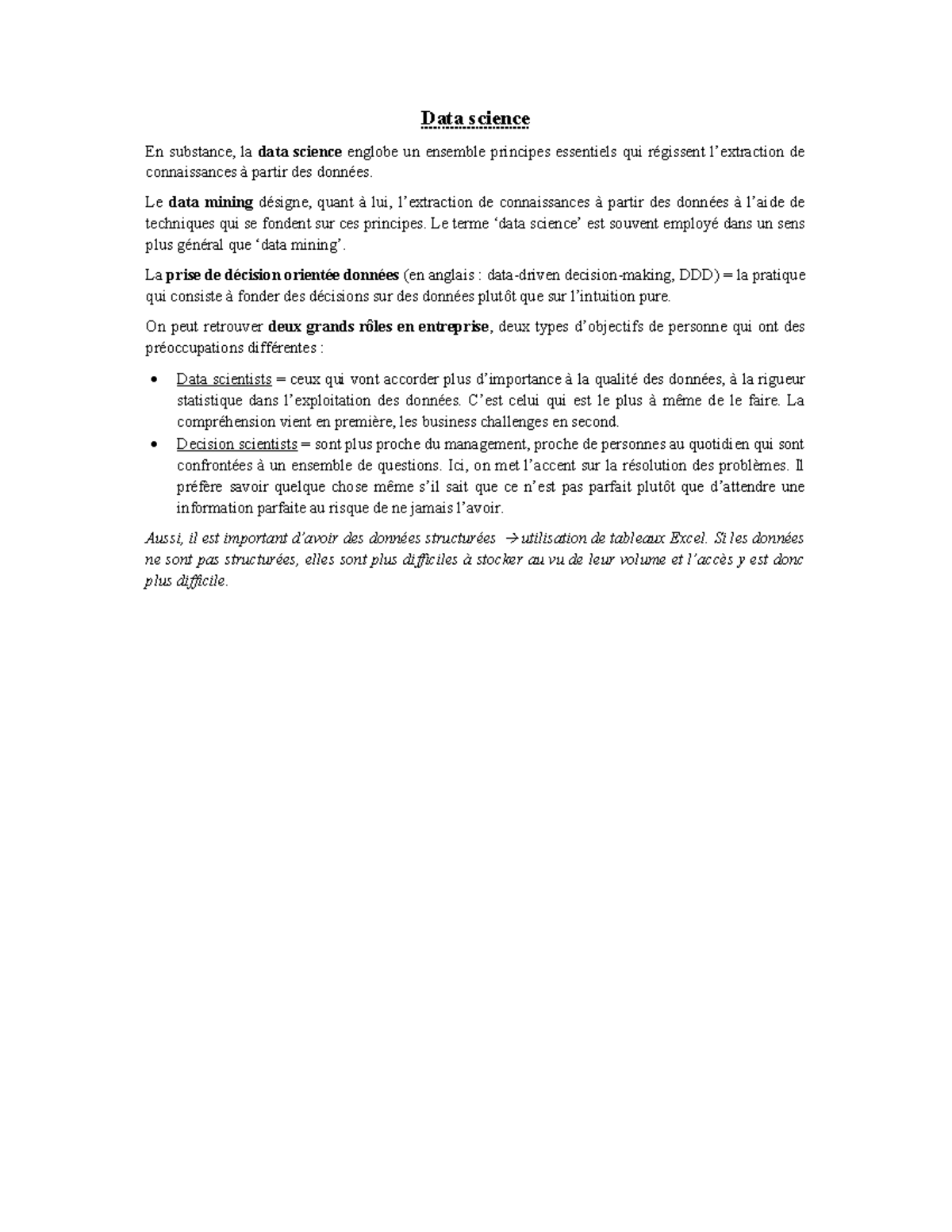 Cours de reporting Business intelligence - Data science En substance ... Cours de reporting Business intelligence - Data science En substance ...