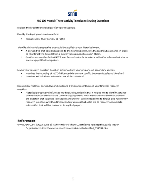 HIS 100 Module Three Activity Historical Context - HIS 100 Module Three ...